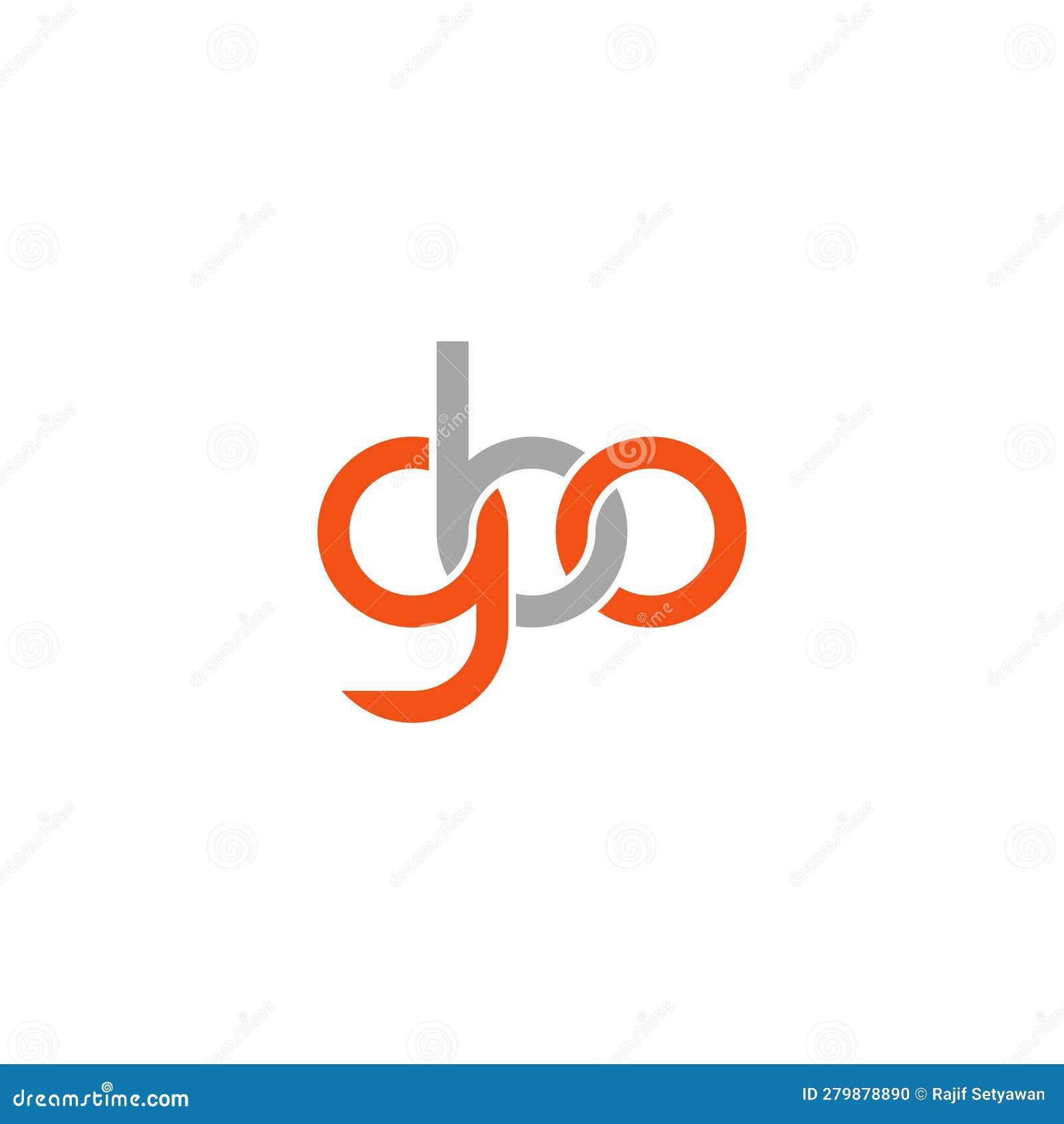 Linked Letters GBO Monogram Logo Design Stock Vector - Illustration of ...