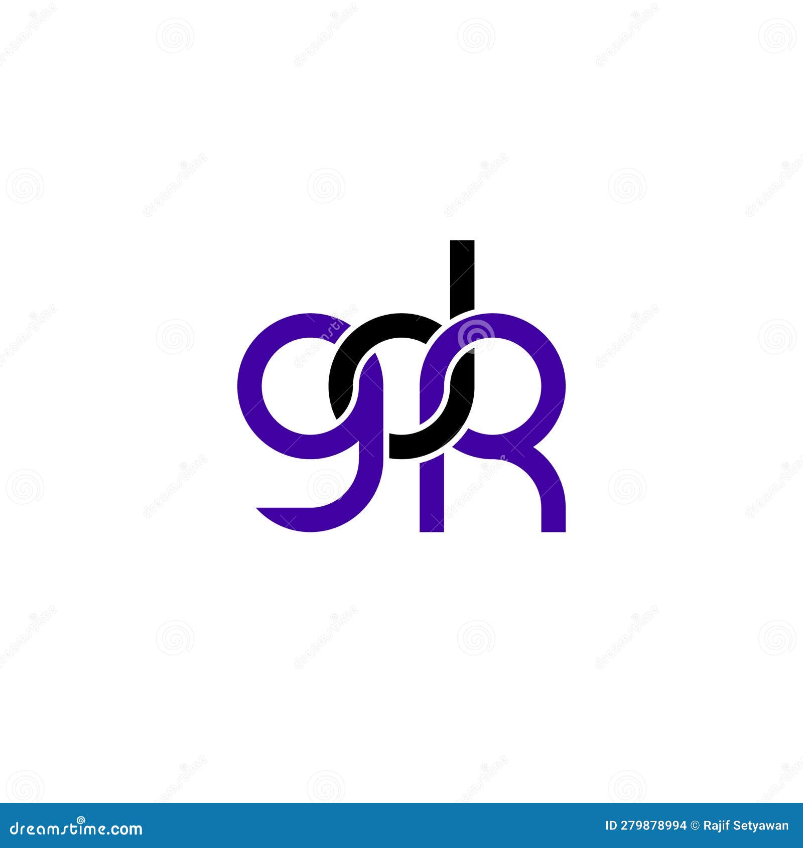 Linked Letters GDR Monogram Logo Design Stock Vector - Illustration of ...