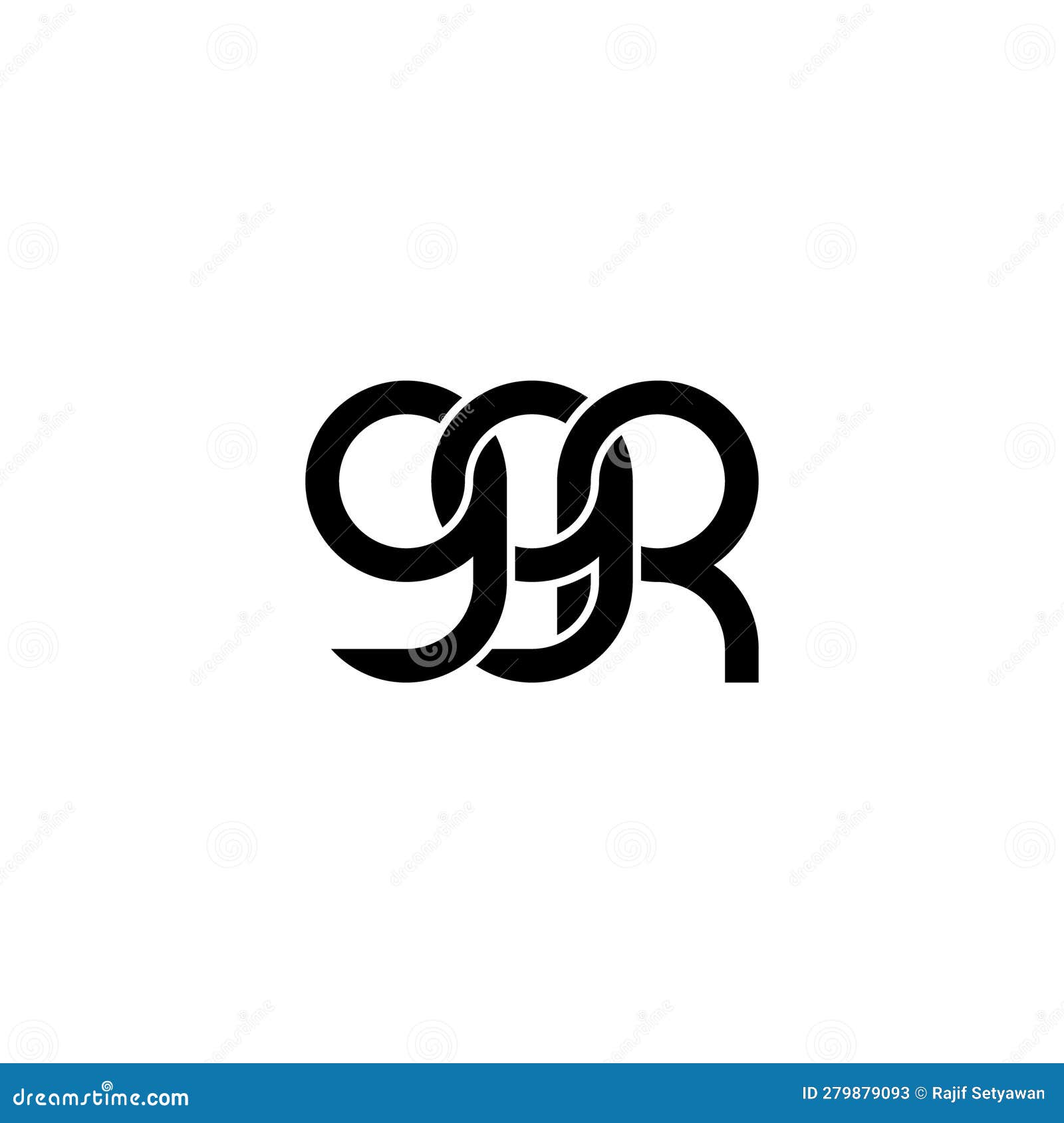 Linked Letters GGR Monogram Logo Design Stock Vector - Illustration of ...