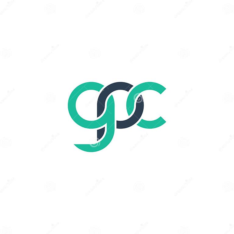 Linked Letters GPC Monogram Logo Design Stock Vector - Illustration of ...