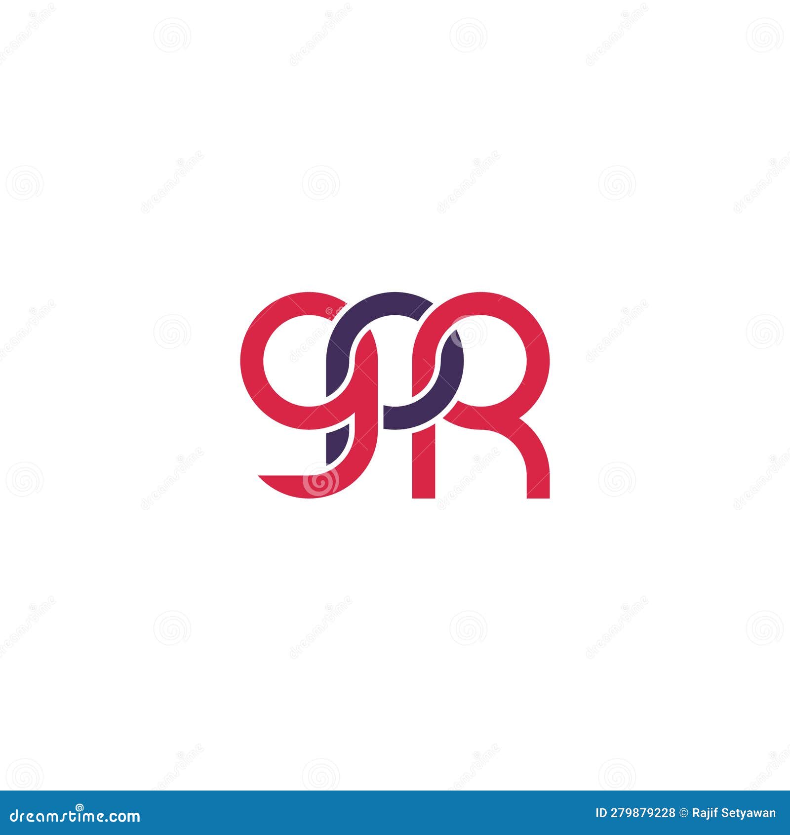 Linked Letters GPR Monogram Logo Design Stock Vector - Illustration of ...