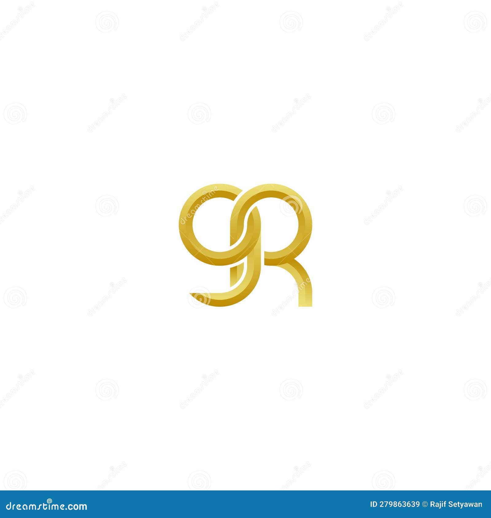 Linked Letters GR Monogram Logo Design Stock Vector - Illustration of ...