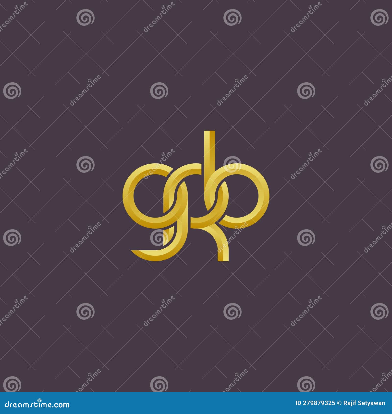 Linked Letters GRB Monogram Logo Design Stock Vector - Illustration of ...