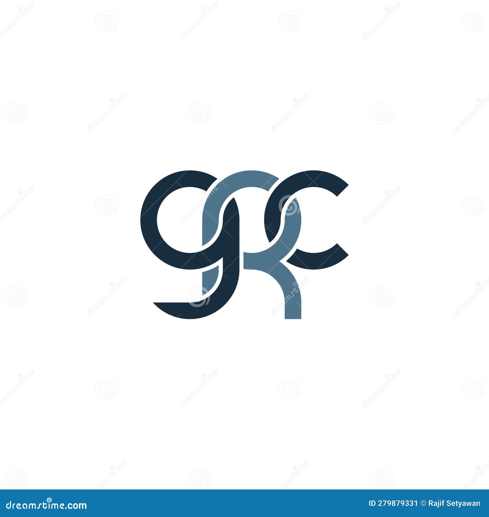 Linked Letters GRC Monogram Logo Design Stock Vector - Illustration of ...