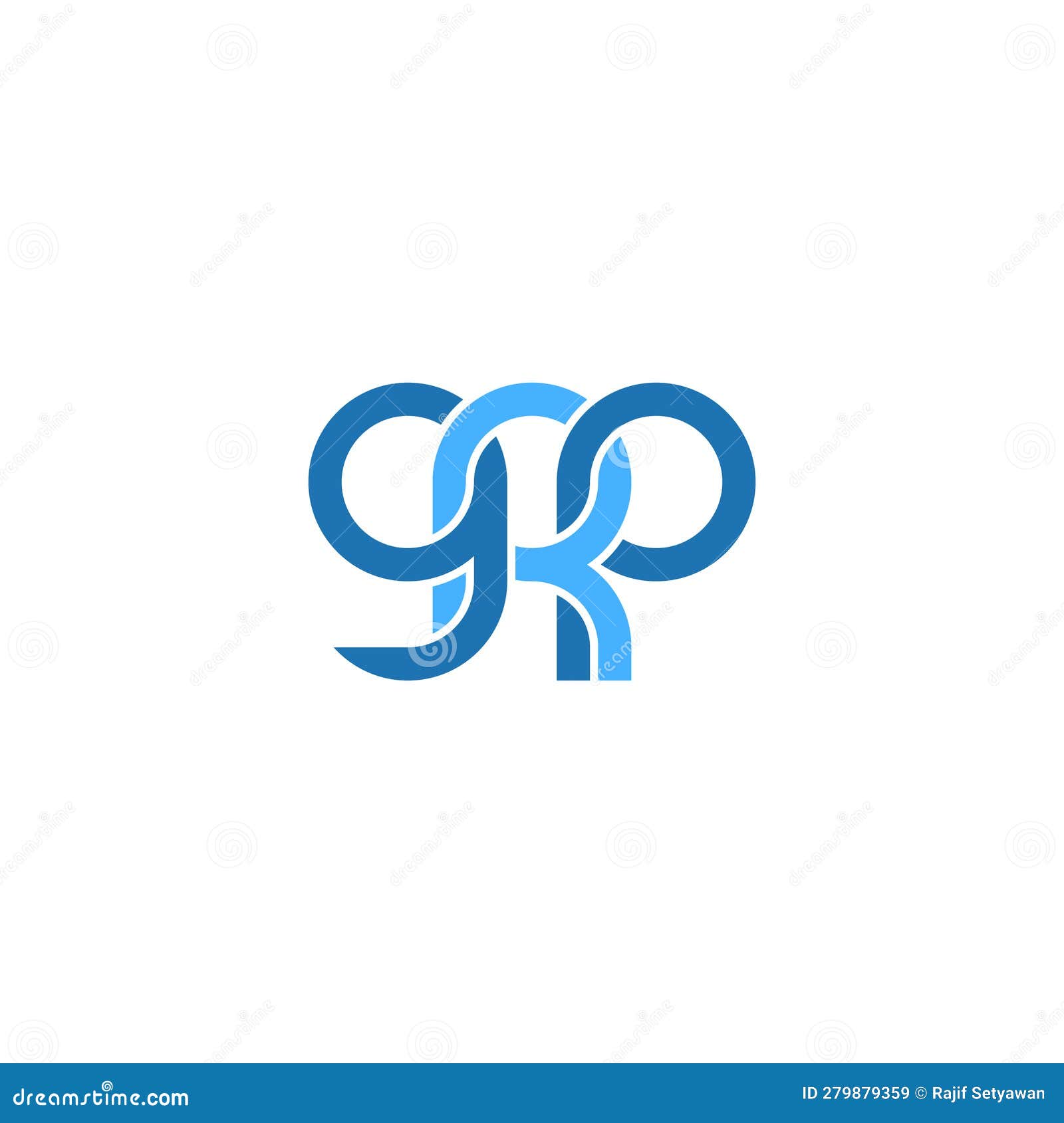 Linked Letters GRP Monogram Logo Design Stock Vector - Illustration of ...