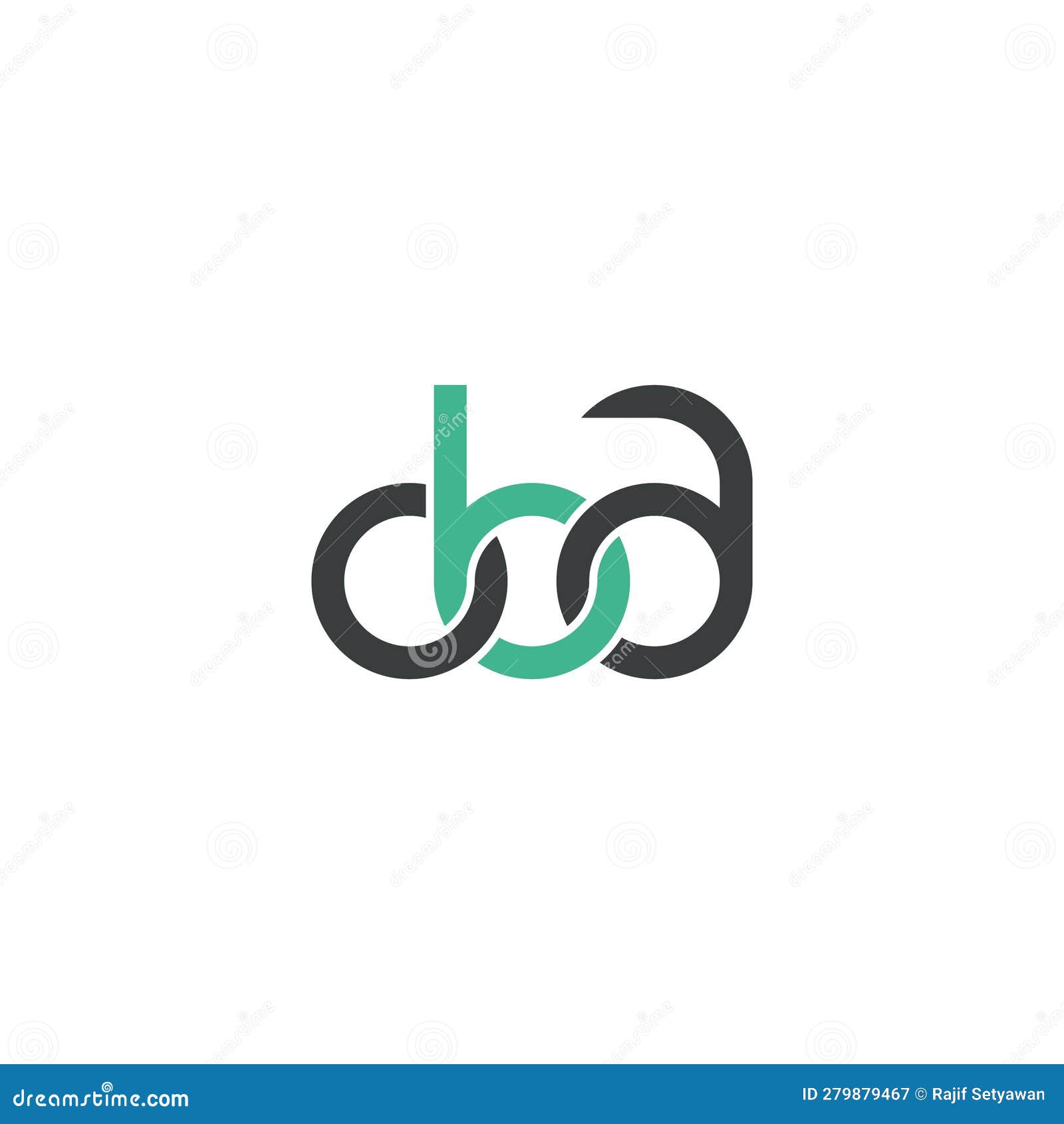 Linked Letters OBA Monogram Logo Design Stock Vector - Illustration of ...