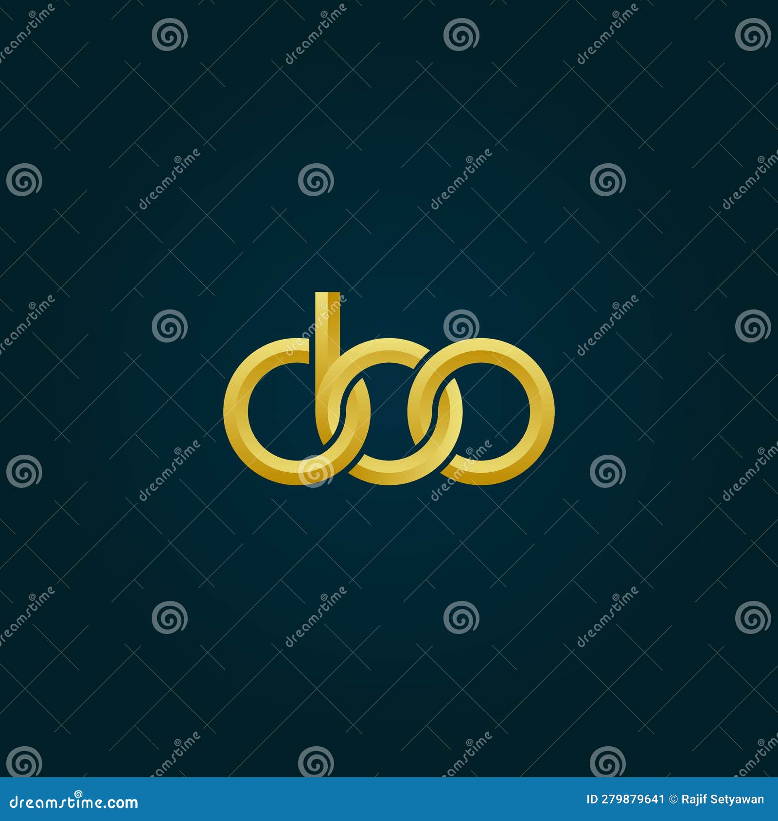 Linked Letters OBO Monogram Logo Design Stock Vector - Illustration of ...