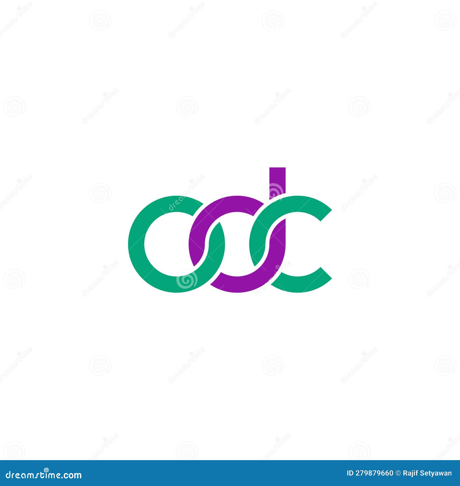 Linked Letters ODC Monogram Logo Design Stock Vector - Illustration of ...