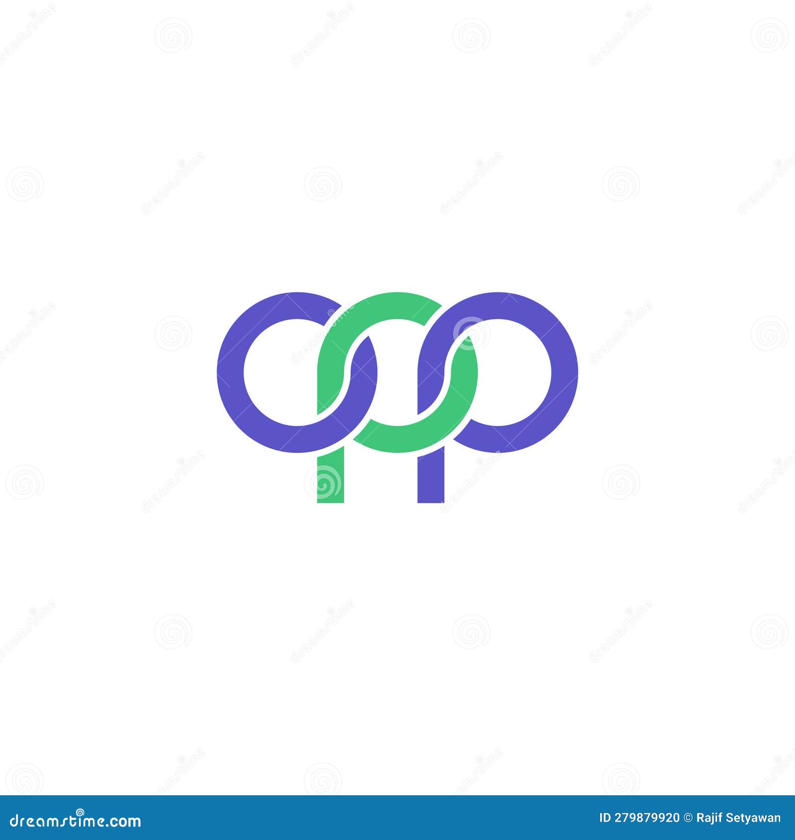 Linked Letters OPP Monogram Logo Design Stock Vector - Illustration of ...