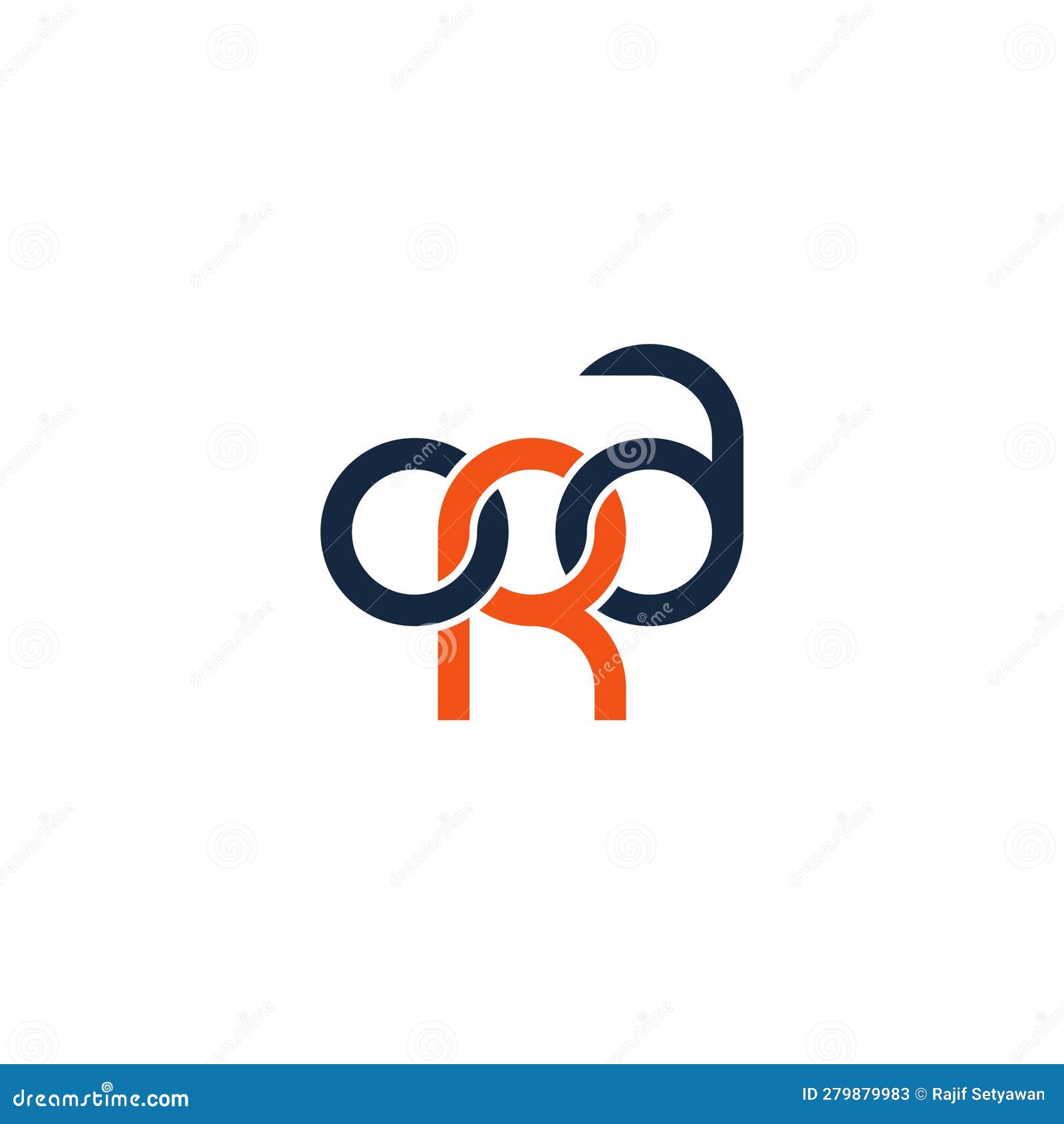 Linked Letters ORA Monogram Logo Design Stock Vector - Illustration of ...