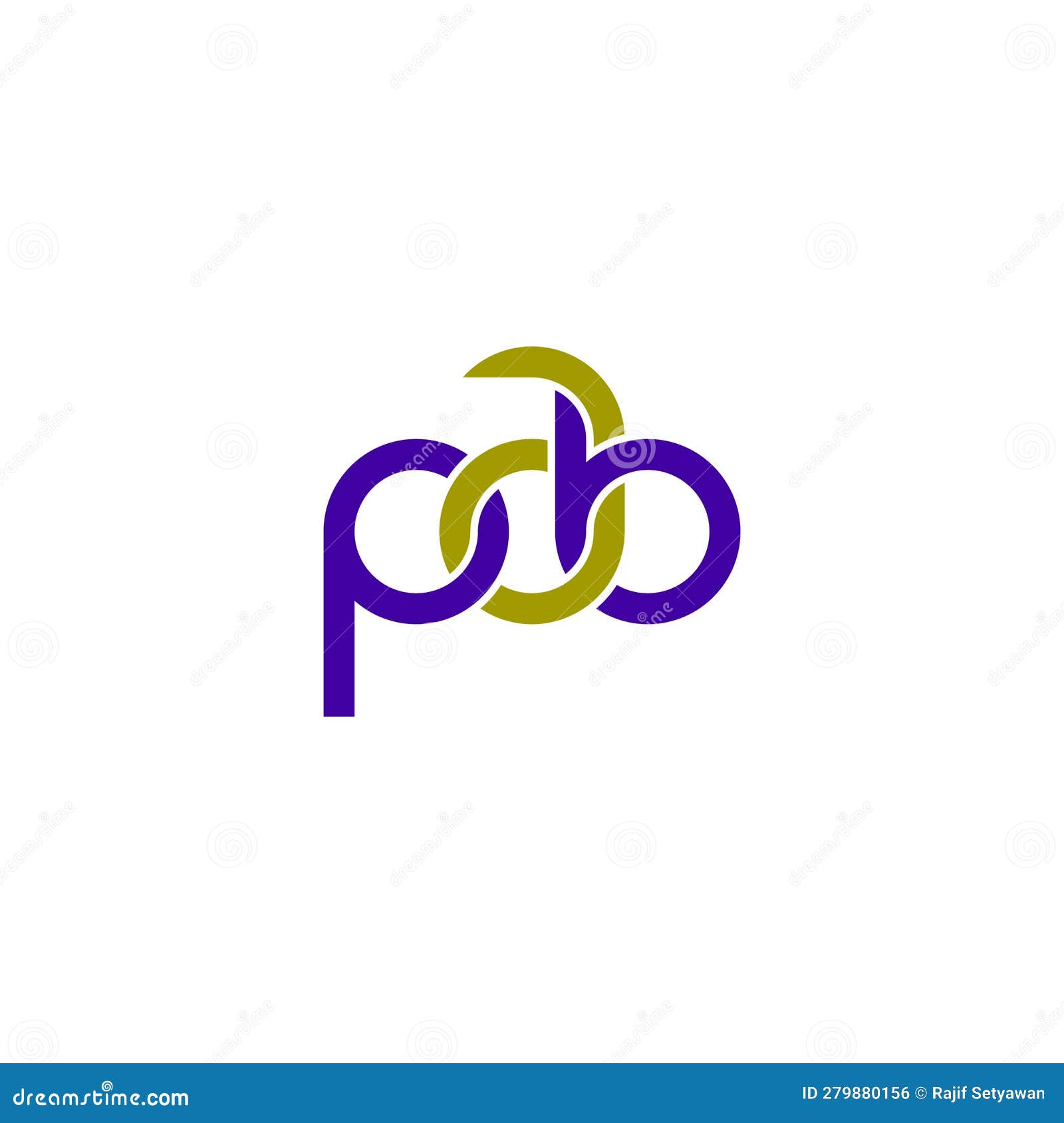 Linked Letters PAB Monogram Logo Design Stock Vector - Illustration of ...