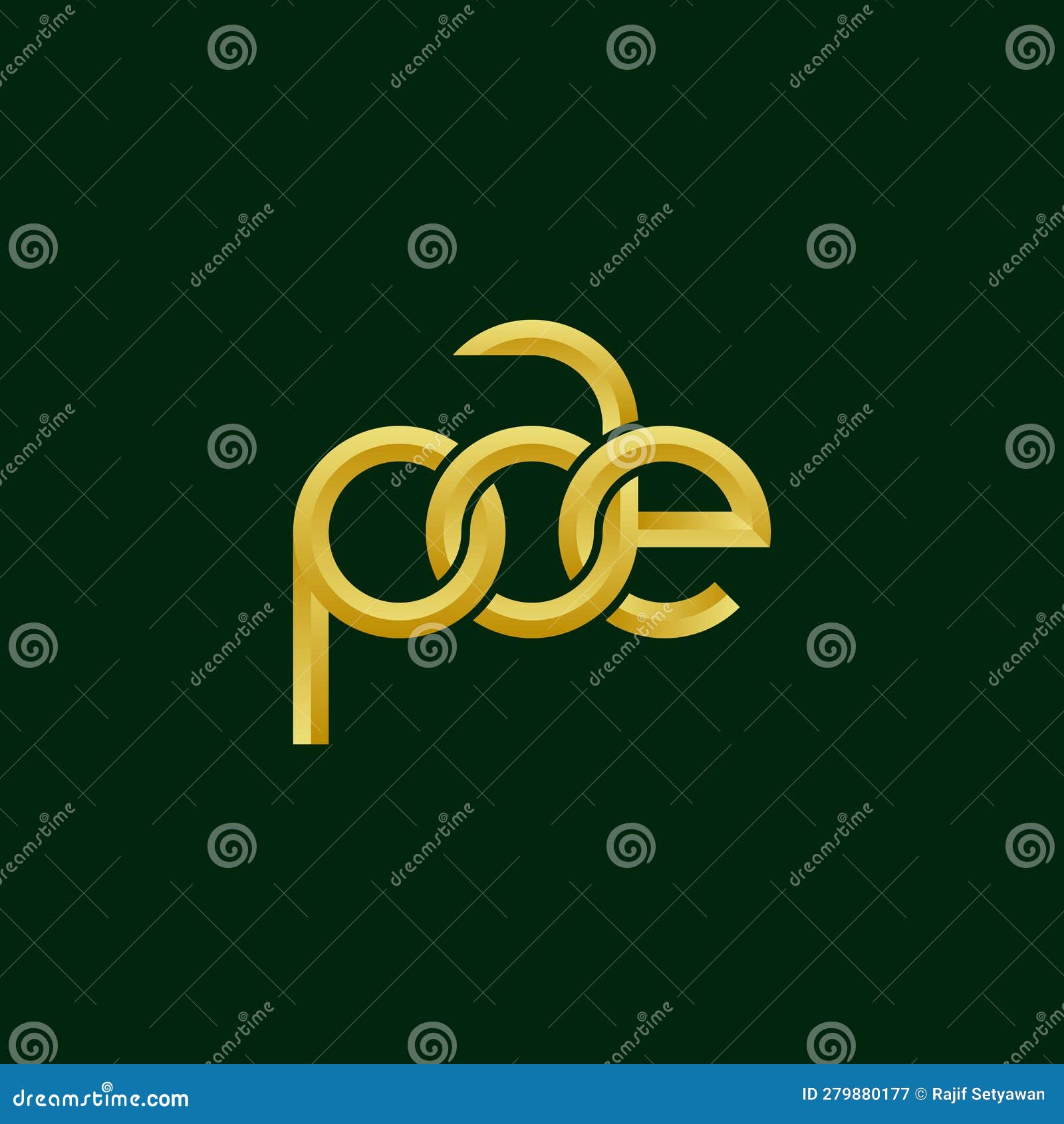 Linked Letters PAE Monogram Logo Design Stock Vector - Illustration of ...