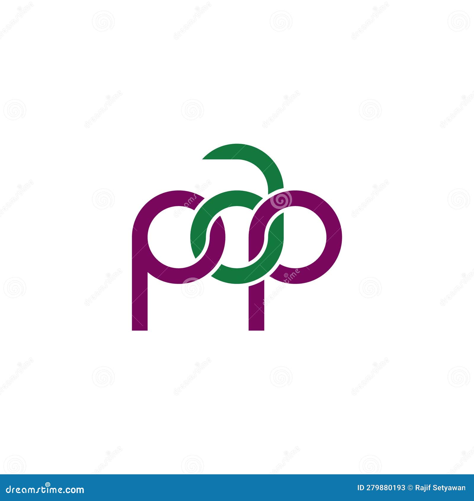 Linked Letters PAP Monogram Logo Design Stock Vector - Illustration of ...