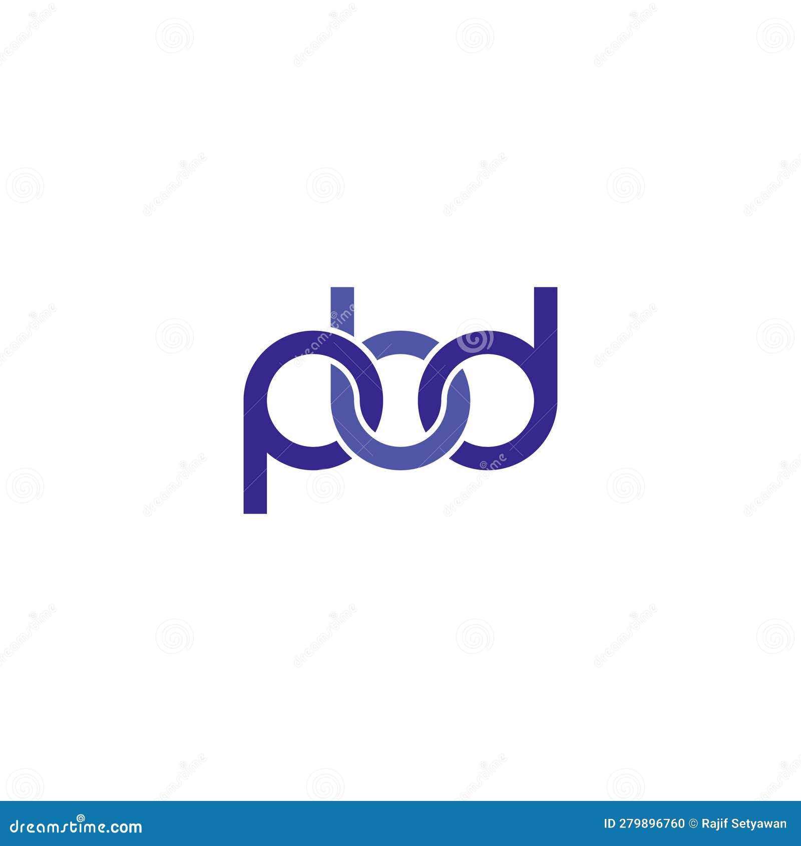 Linked Letters PBD Monogram Logo Design Stock Vector - Illustration of ...