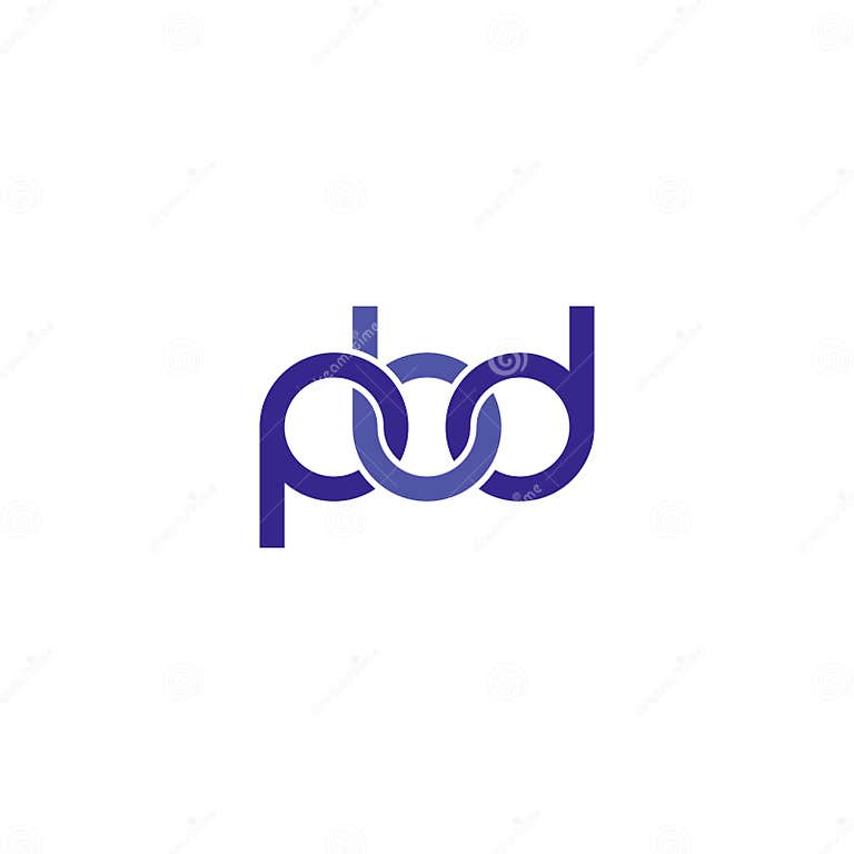 Linked Letters PBD Monogram Logo Design Stock Vector - Illustration of ...