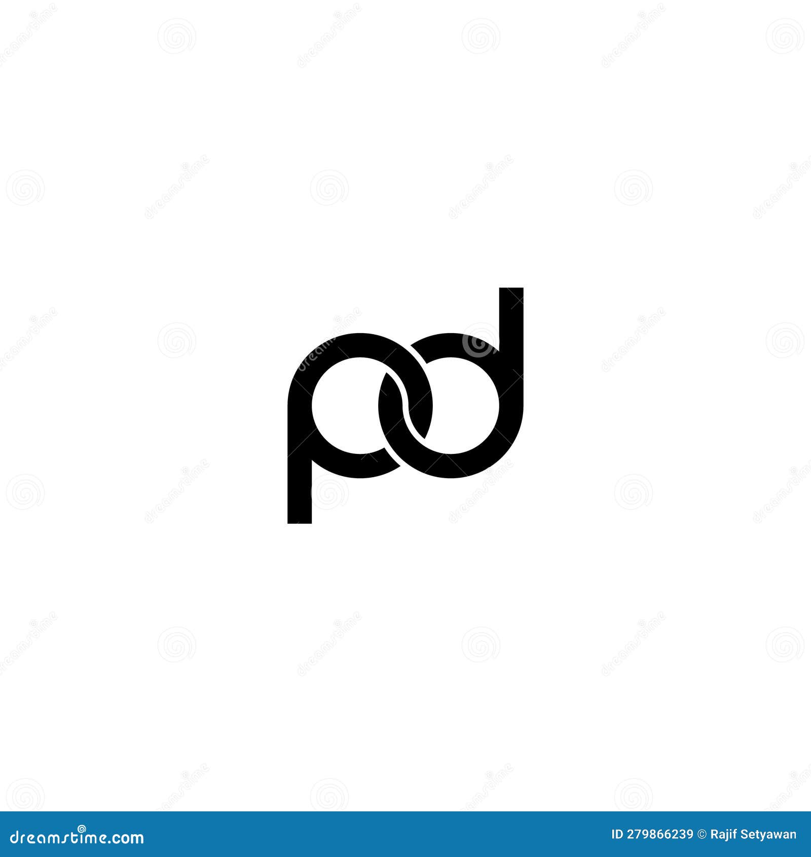 Linked Letters PD Monogram Logo Design Stock Vector - Illustration of ...
