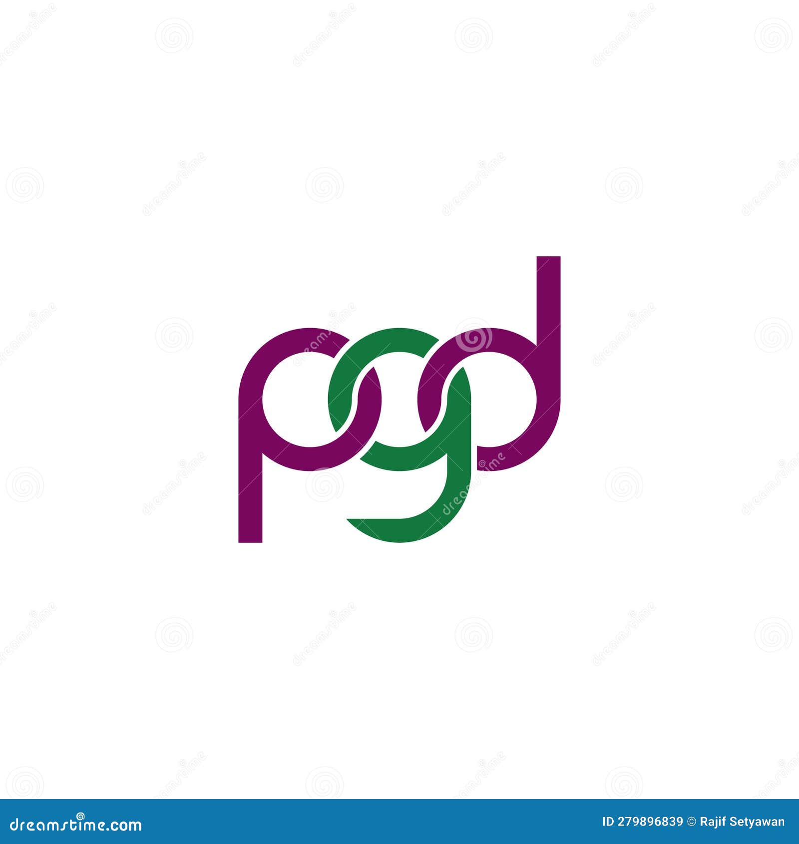 Linked Letters PGD Monogram Logo Design Stock Vector - Illustration of ...