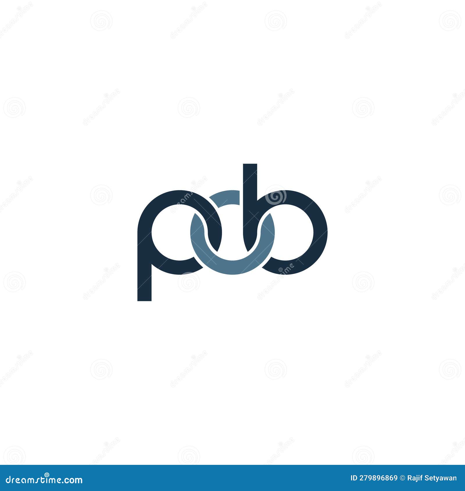 Linked Letters POB Monogram Logo Design Stock Vector - Illustration of ...