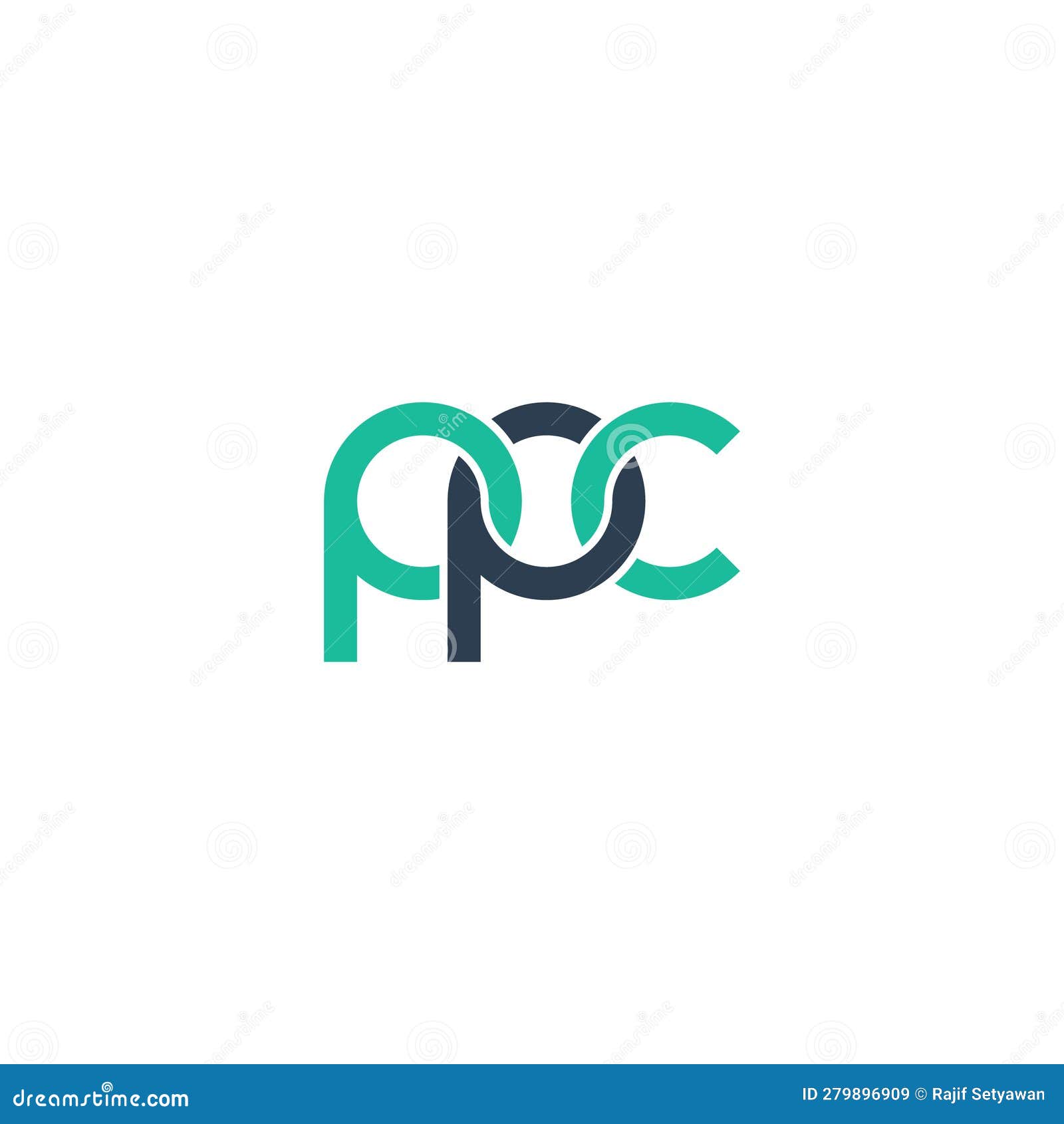 Linked Letters PPC Monogram Logo Design Stock Vector - Illustration of ...
