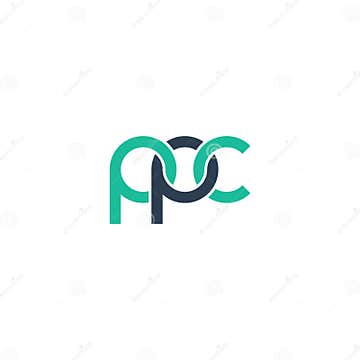 Linked Letters PPC Monogram Logo Design Stock Vector - Illustration of ...