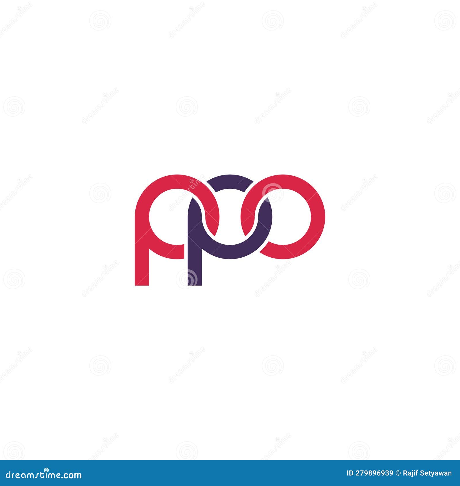 Linked Letters PPO Monogram Logo Design Stock Vector - Illustration of ...