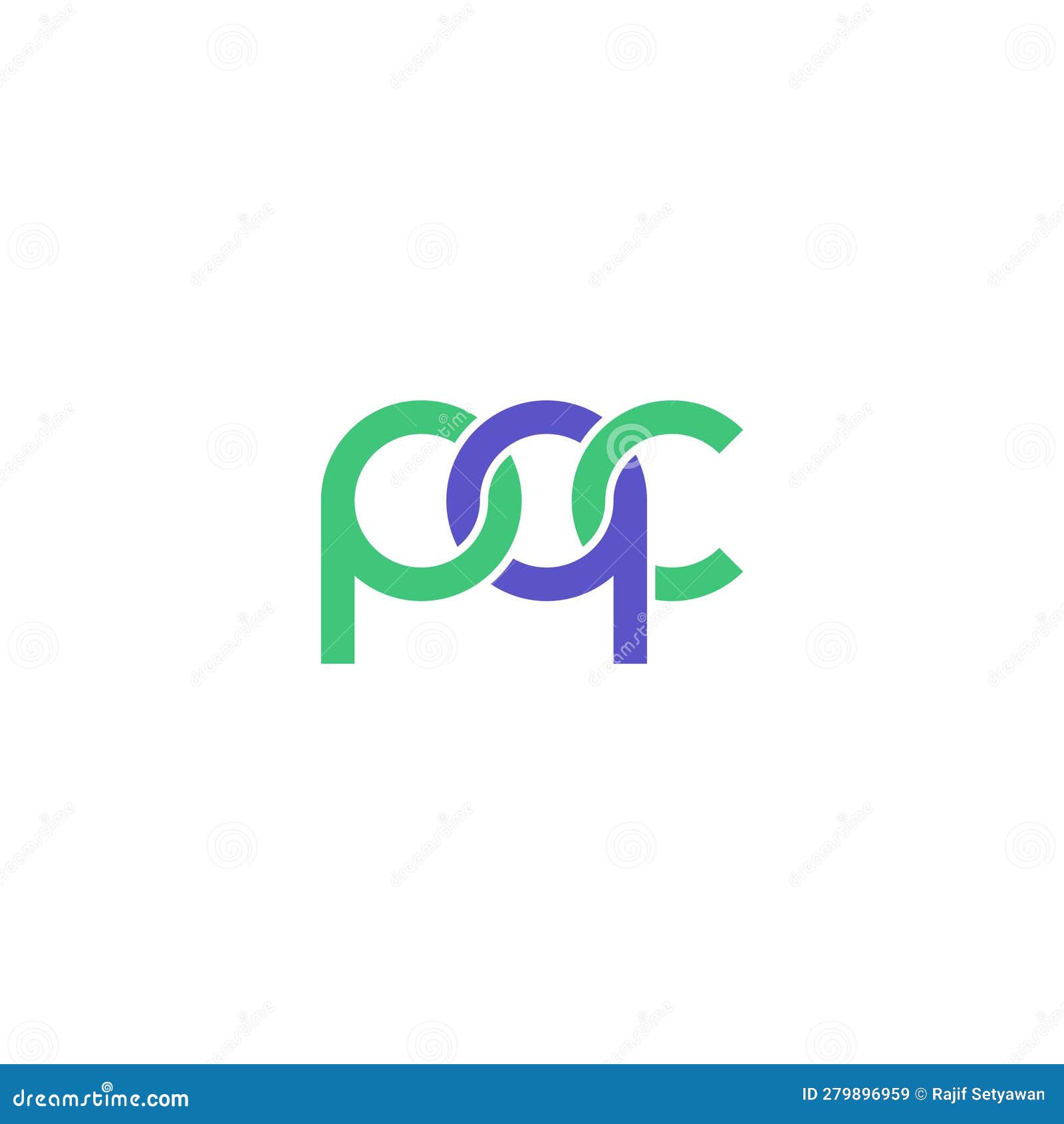 Linked Letters PQC Monogram Logo Design Stock Vector - Illustration of ...