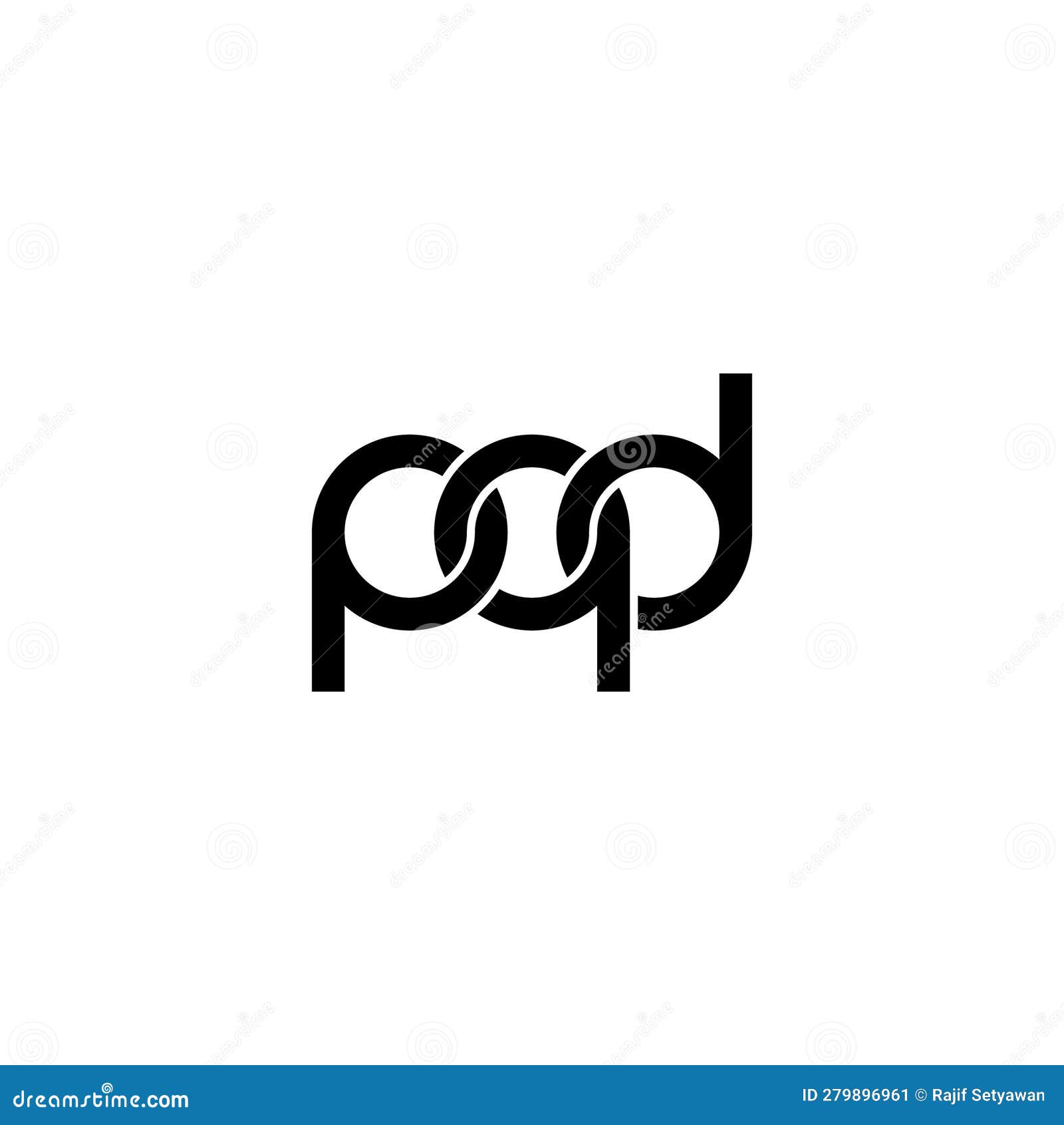 Linked Letters PQD Monogram Logo Design Stock Vector - Illustration of ...