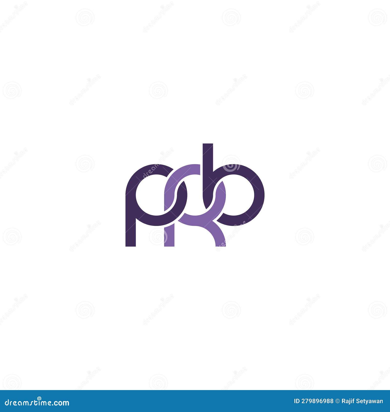 Linked Letters PRB Monogram Logo Design Stock Vector - Illustration of ...