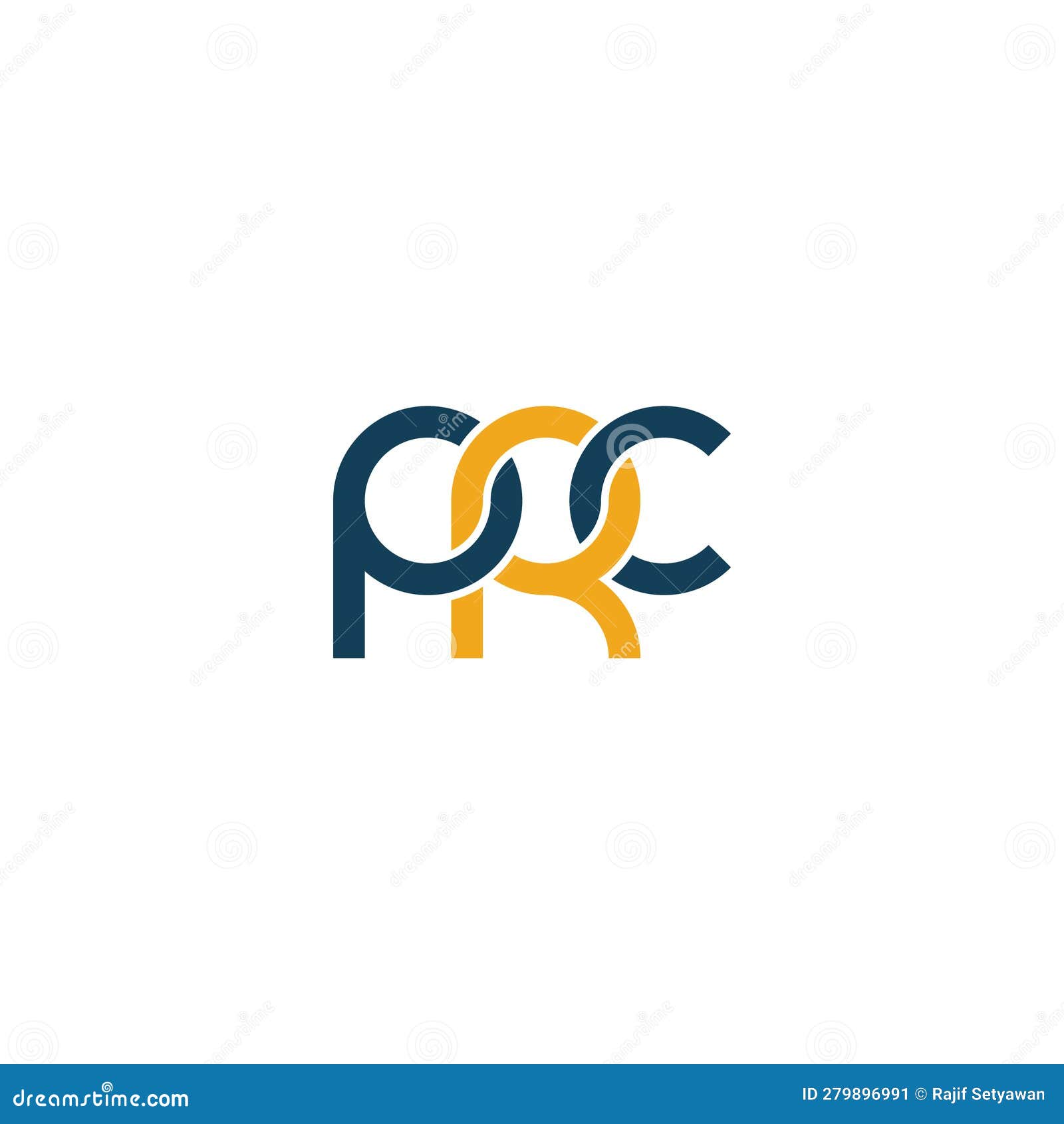 Linked Letters PRC Monogram Logo Design Stock Vector - Illustration of ...