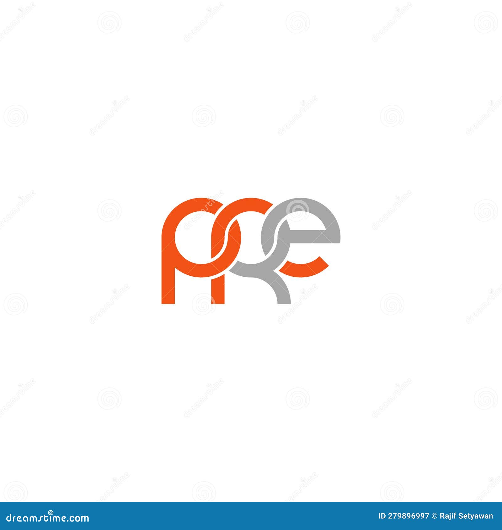 Linked Letters PRE Monogram Logo Design Stock Vector - Illustration of ...