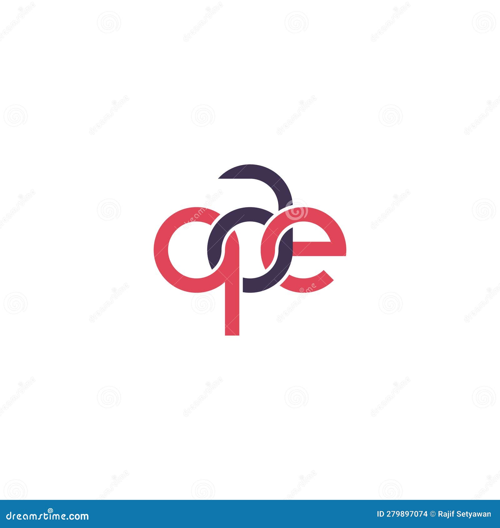 Linked Letters QAE Monogram Logo Design Stock Vector - Illustration of ...