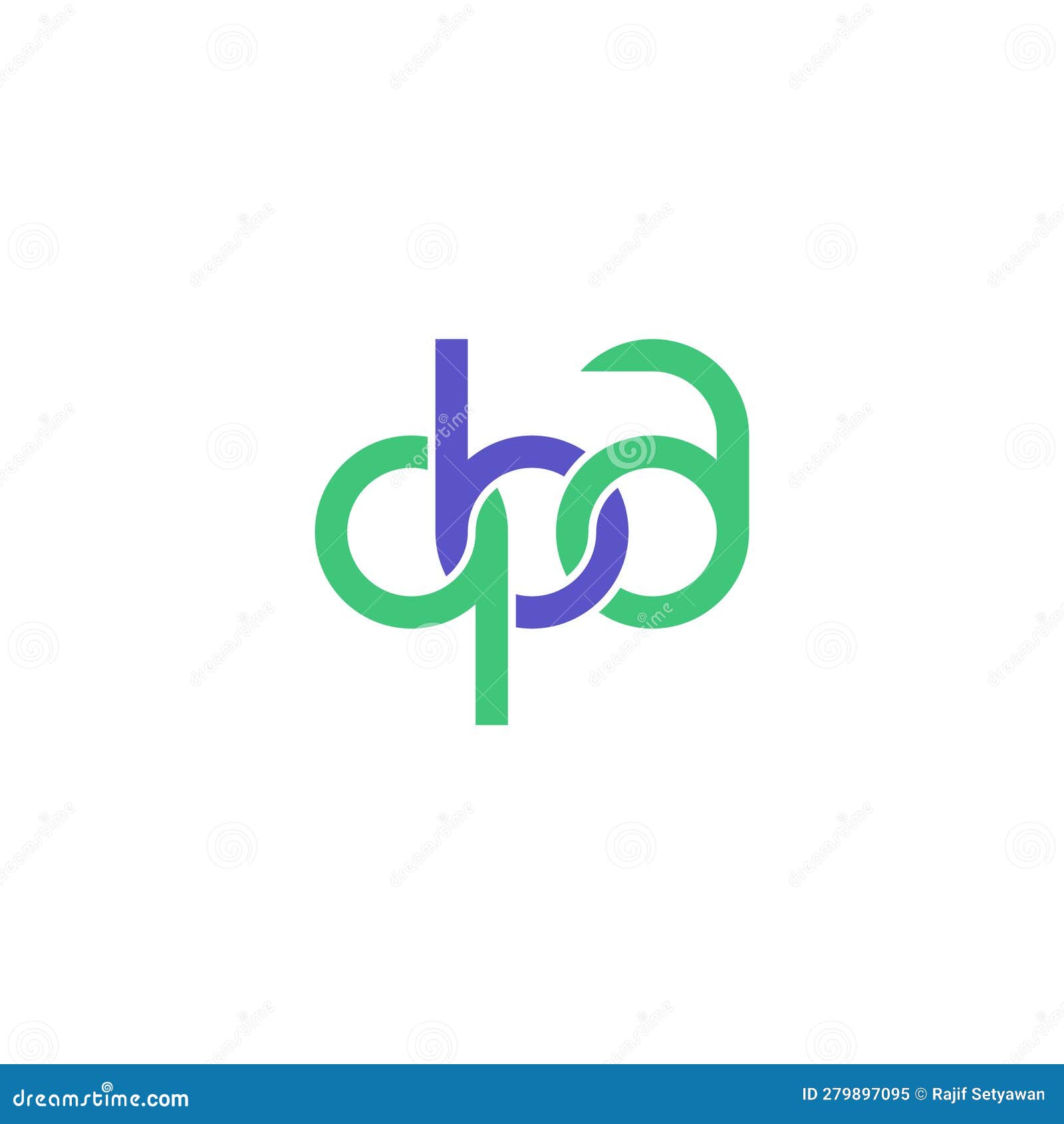 Linked Letters QBA Monogram Logo Design Stock Vector - Illustration of ...