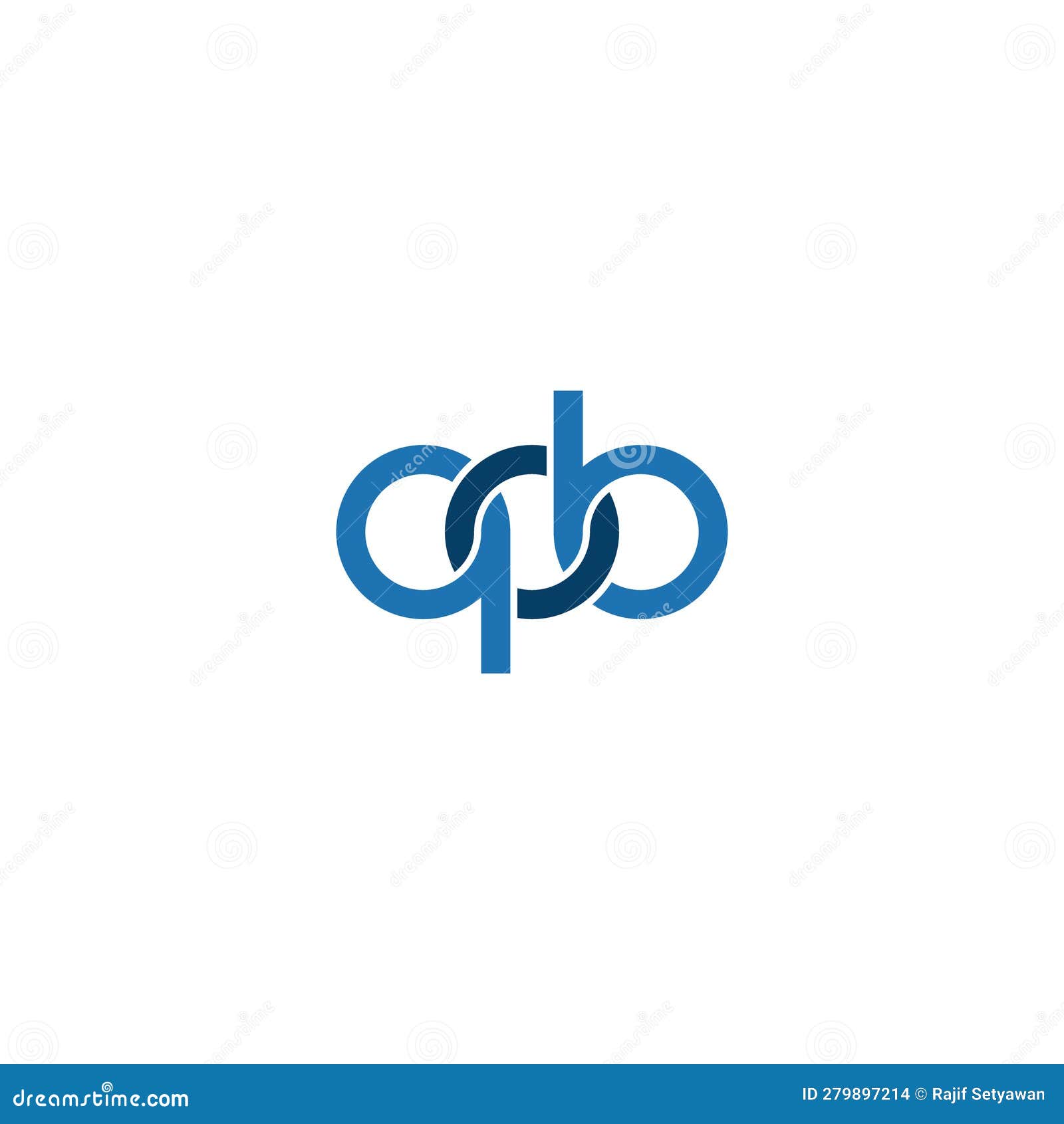 Linked Letters QOB Monogram Logo Design Stock Vector - Illustration of ...