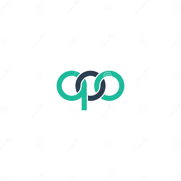 Linked Letters QOO Monogram Logo Design Stock Vector - Illustration of ...