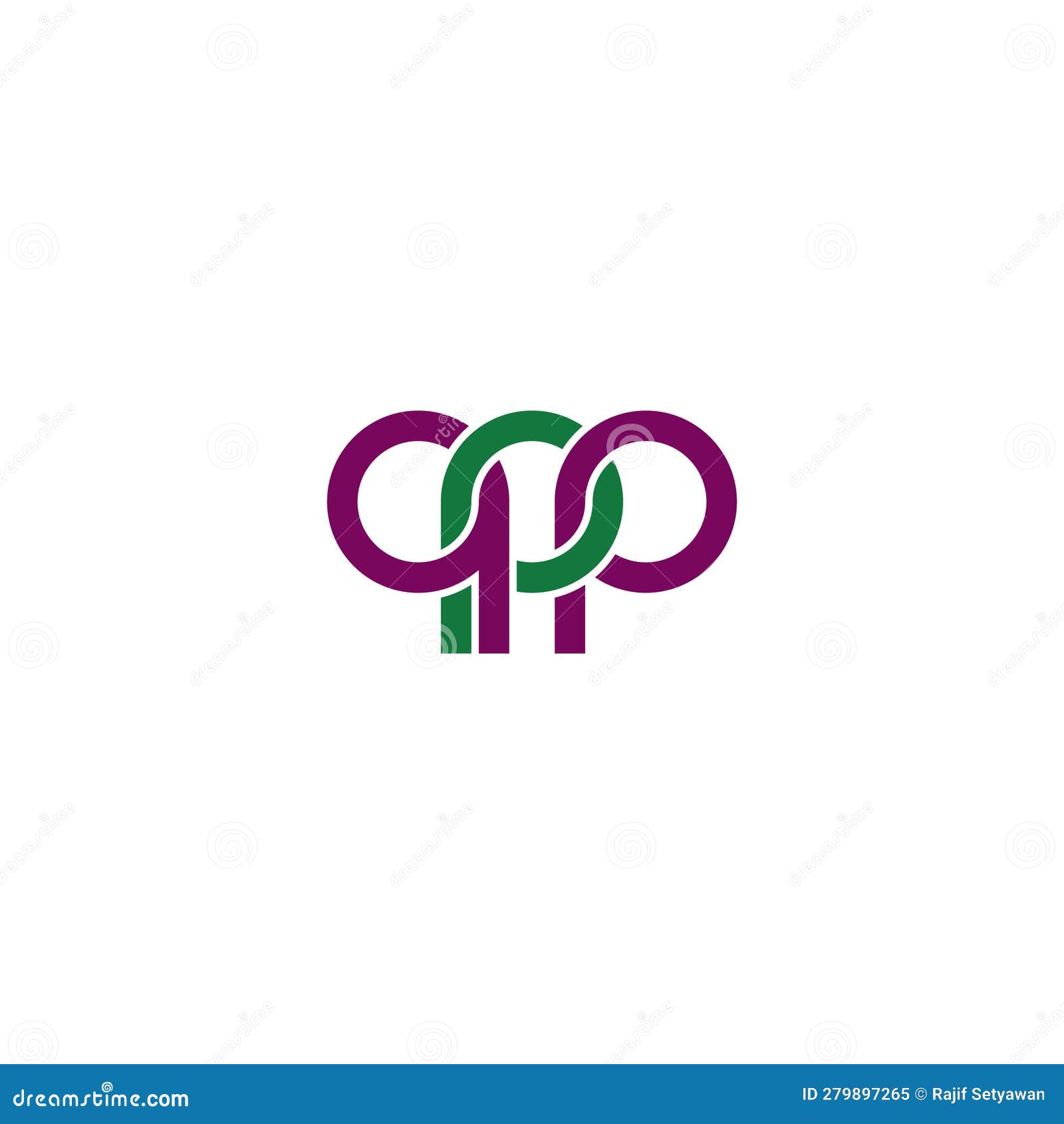 Linked Letters QPP Monogram Logo Design Stock Vector - Illustration of ...
