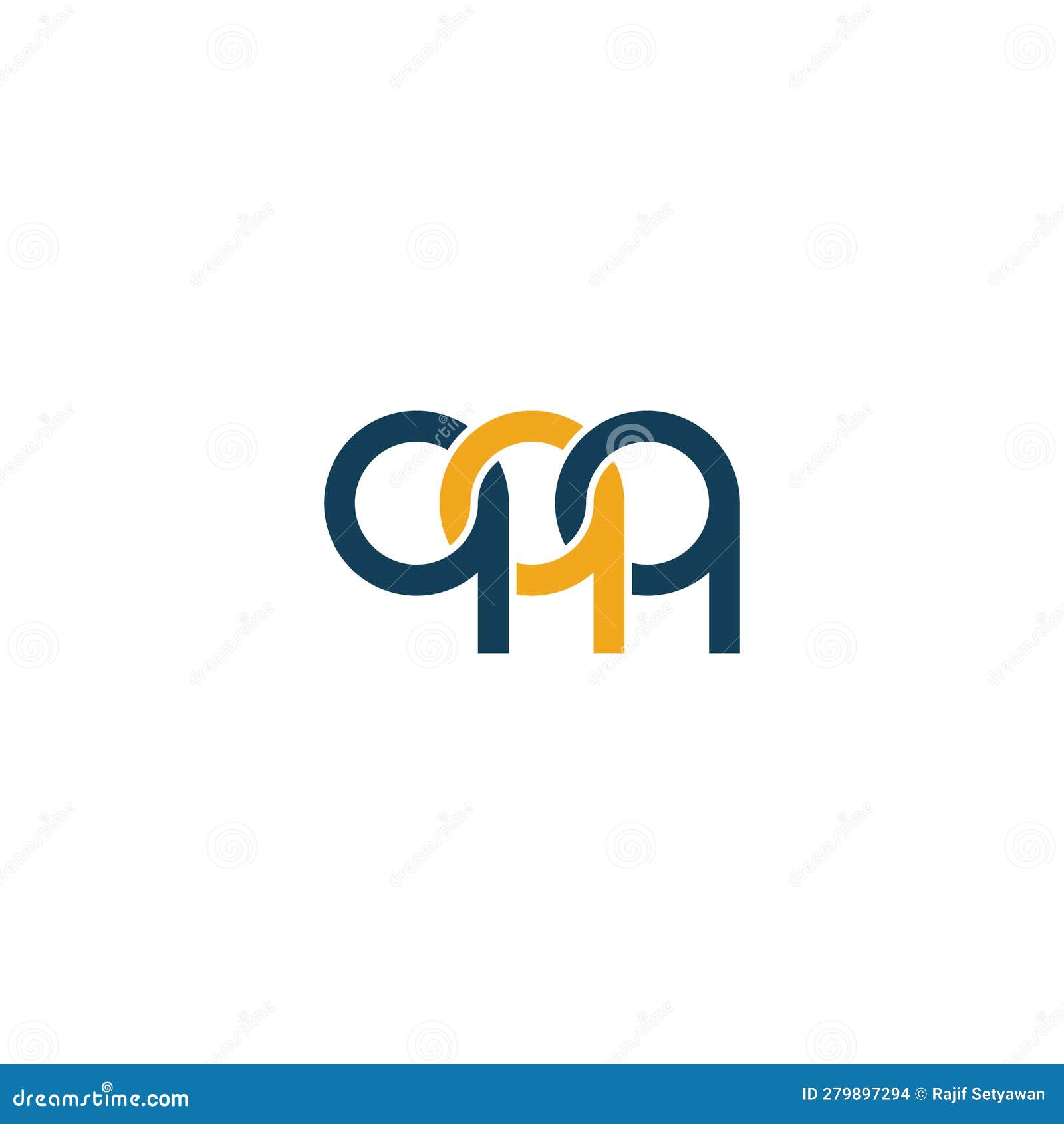 Linked Letters QQQ Monogram Logo Design Stock Vector - Illustration of ...
