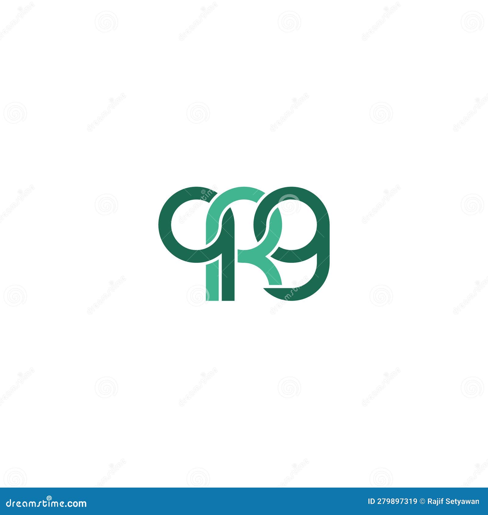 Linked Letters QRG Monogram Logo Design Stock Vector - Illustration of ...