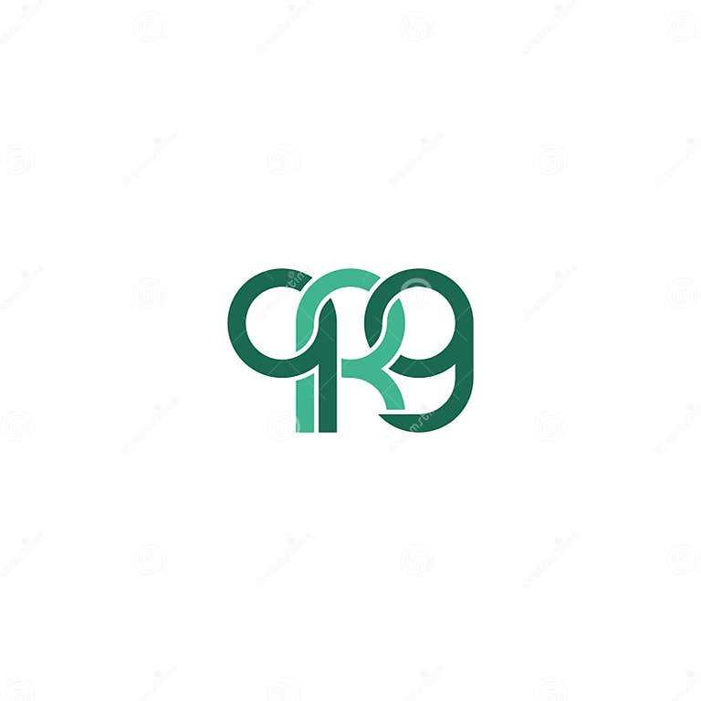 Linked Letters QRG Monogram Logo Design Stock Vector - Illustration of ...