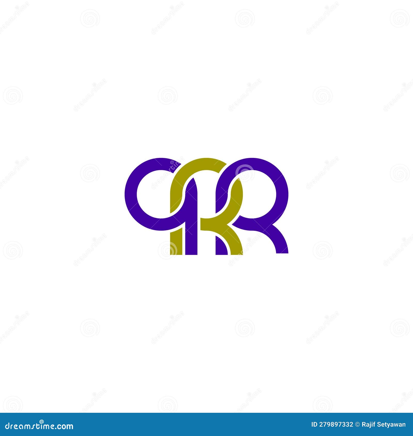 Linked Letters QRR Monogram Logo Design Stock Vector - Illustration of ...
