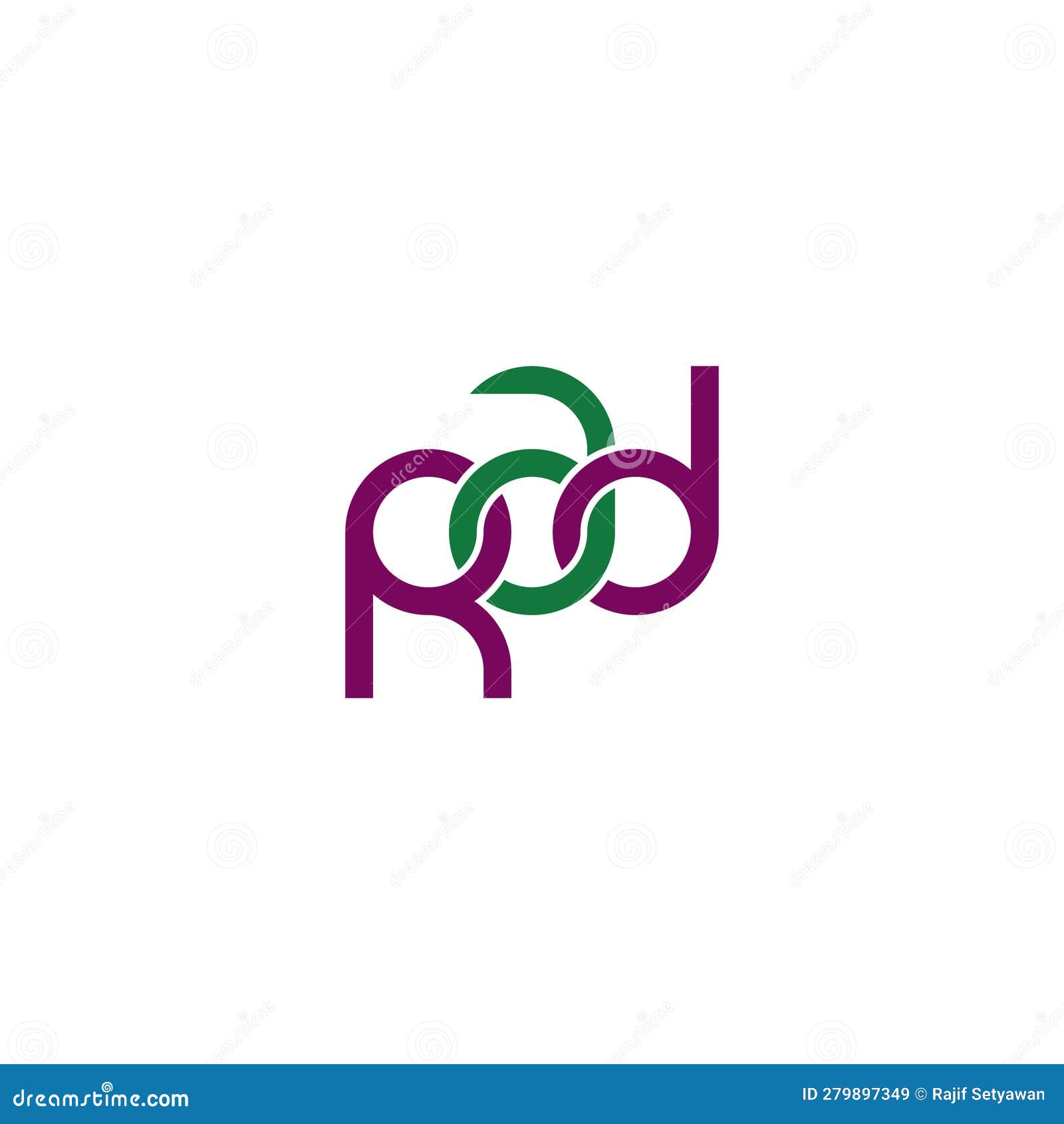 Linked Letters RAD Monogram Logo Design Stock Vector - Illustration of ...