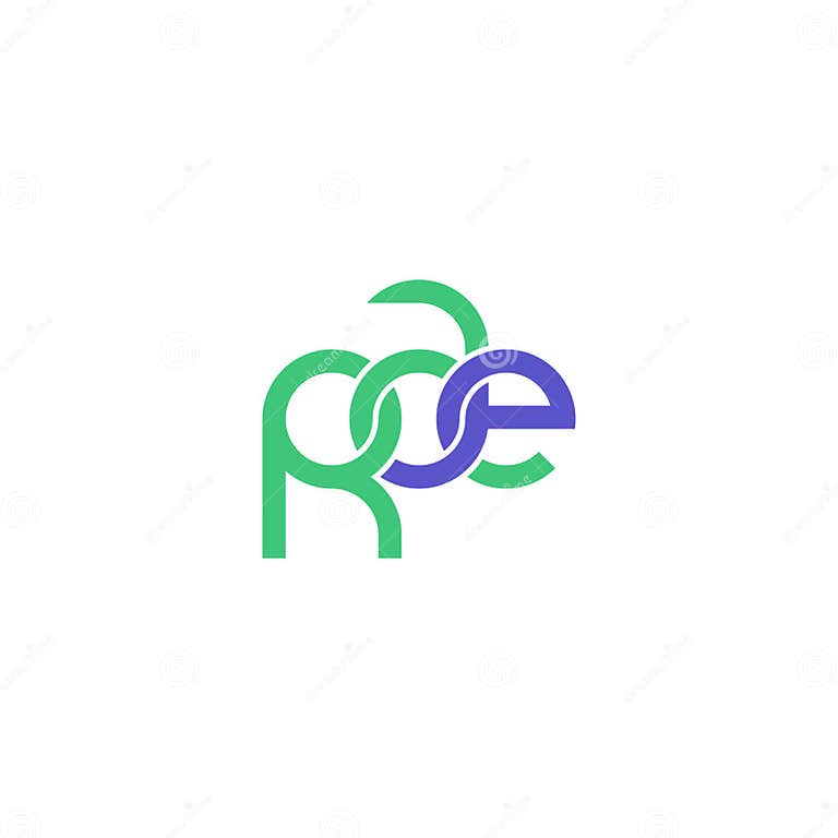 Linked Letters RAE Monogram Logo Design Stock Vector - Illustration of ...