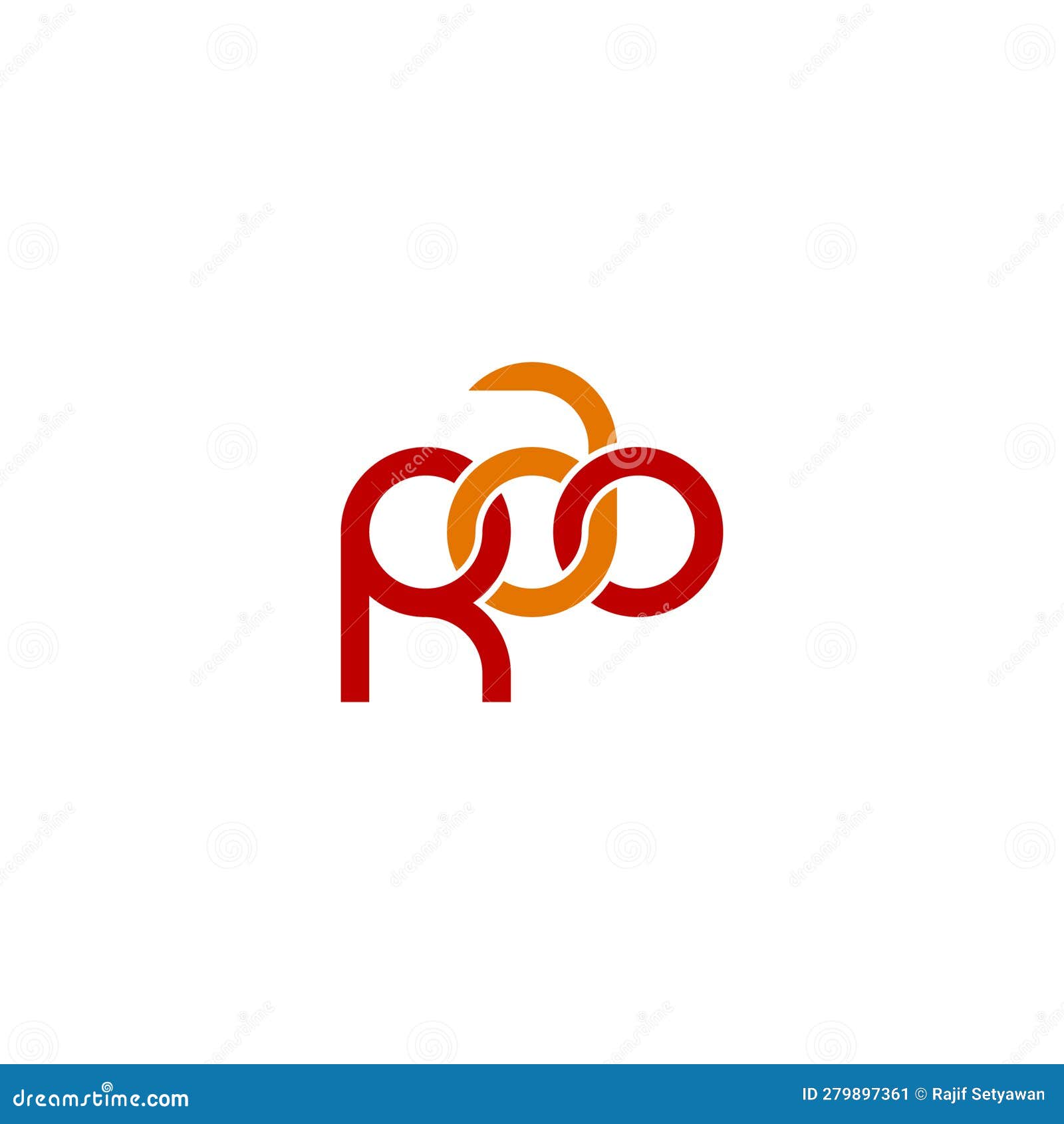 Linked Letters RAO Monogram Logo Design Stock Vector - Illustration of ...