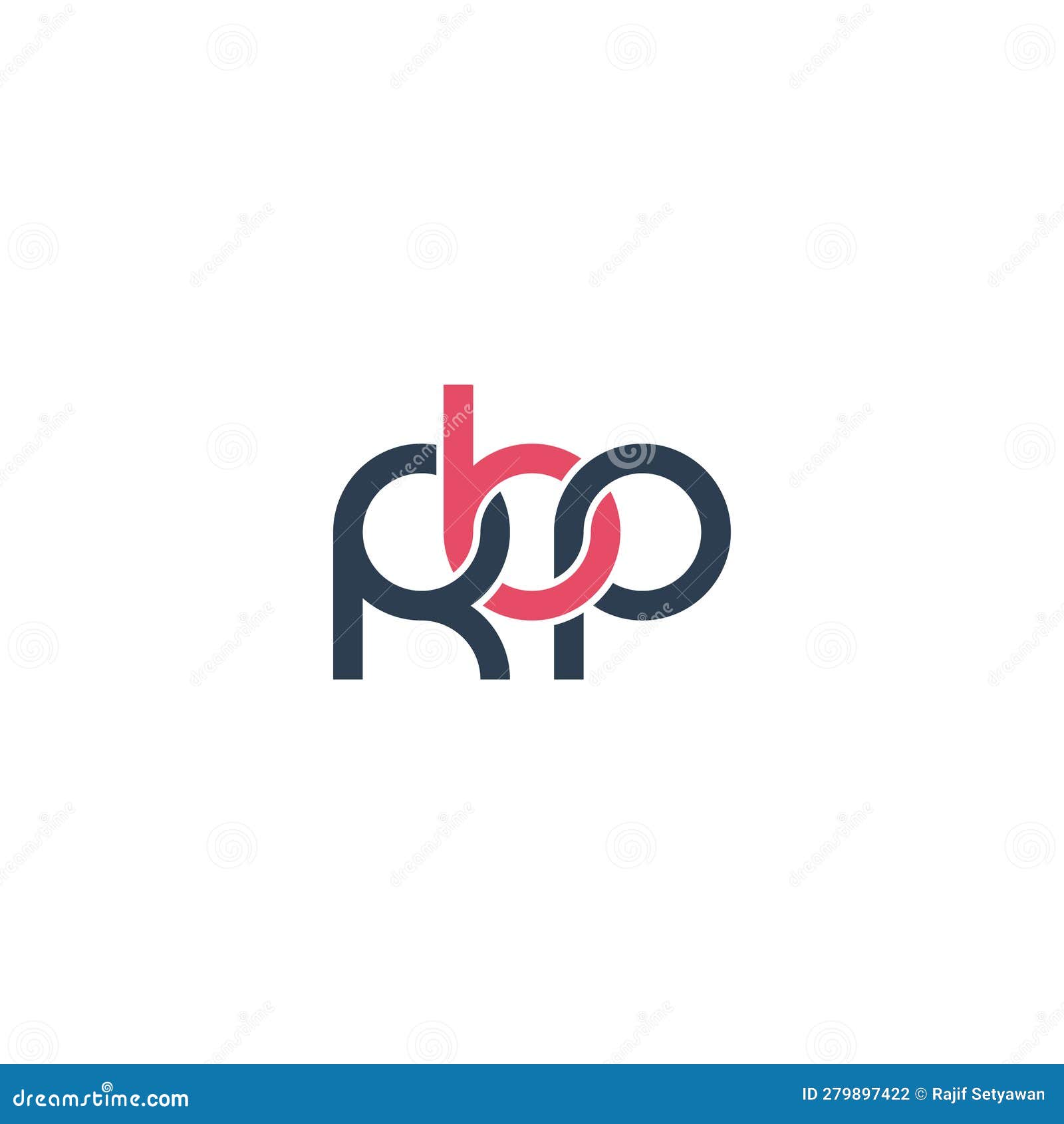 Linked Letters RBP Monogram Logo Design Stock Vector - Illustration of ...