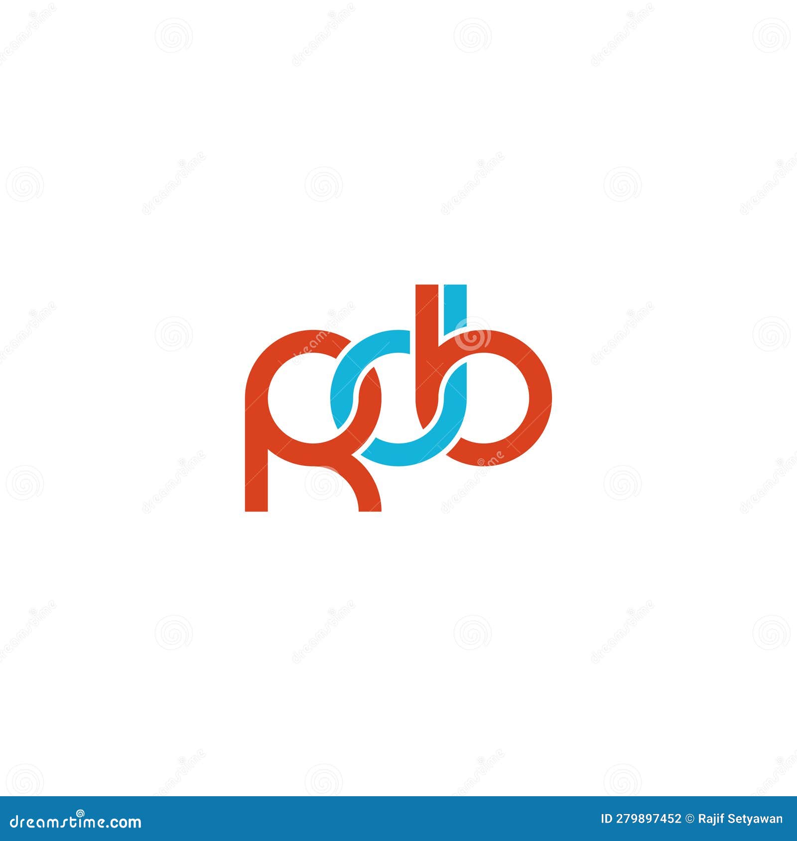 Linked Letters RDB Monogram Logo Design Stock Vector - Illustration of ...