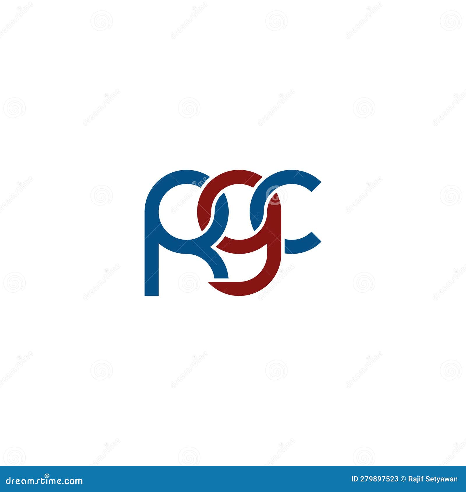 Linked Letters RGC Monogram Logo Design Stock Vector - Illustration of ...