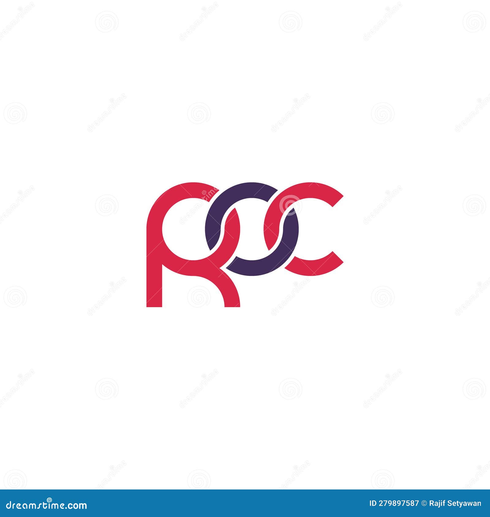 Linked Letters ROC Monogram Logo Design Stock Vector - Illustration of ...