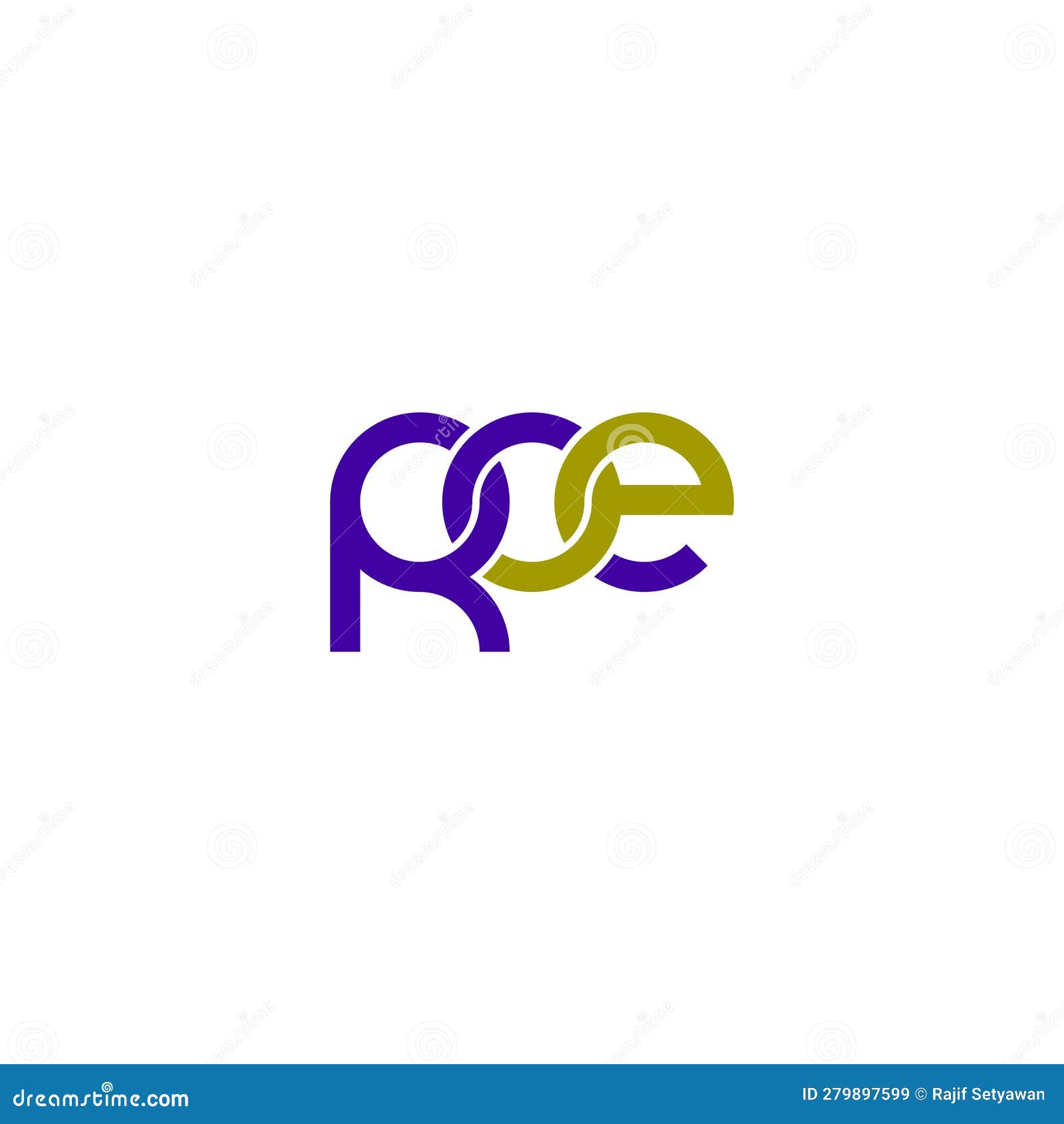 Linked Letters ROE Monogram Logo Design Stock Vector - Illustration of ...