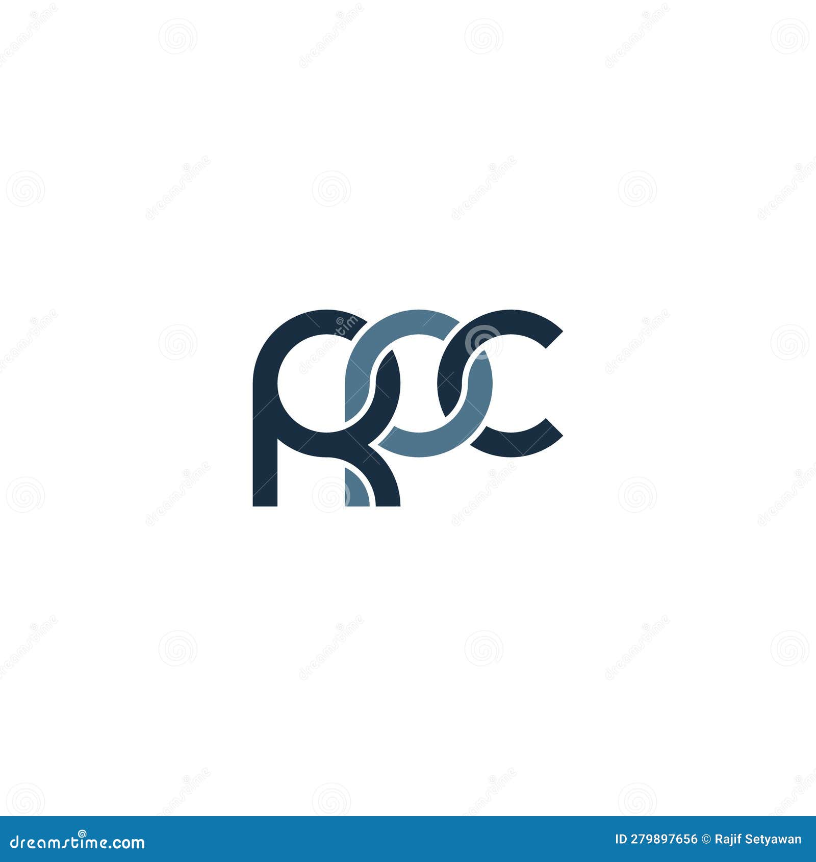 Linked Letters RPC Monogram Logo Design Stock Vector - Illustration of ...
