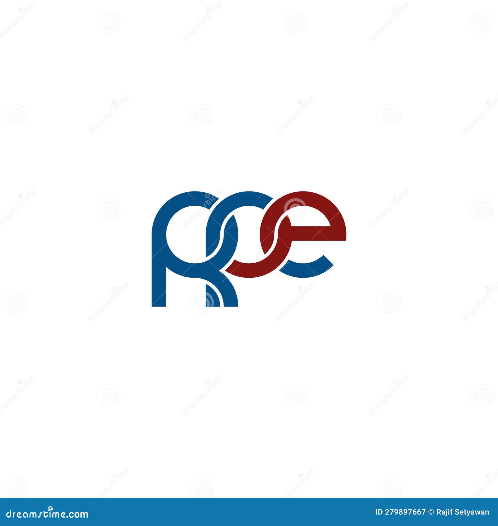 Linked Letters RPE Monogram Logo Design Stock Vector - Illustration of ...
