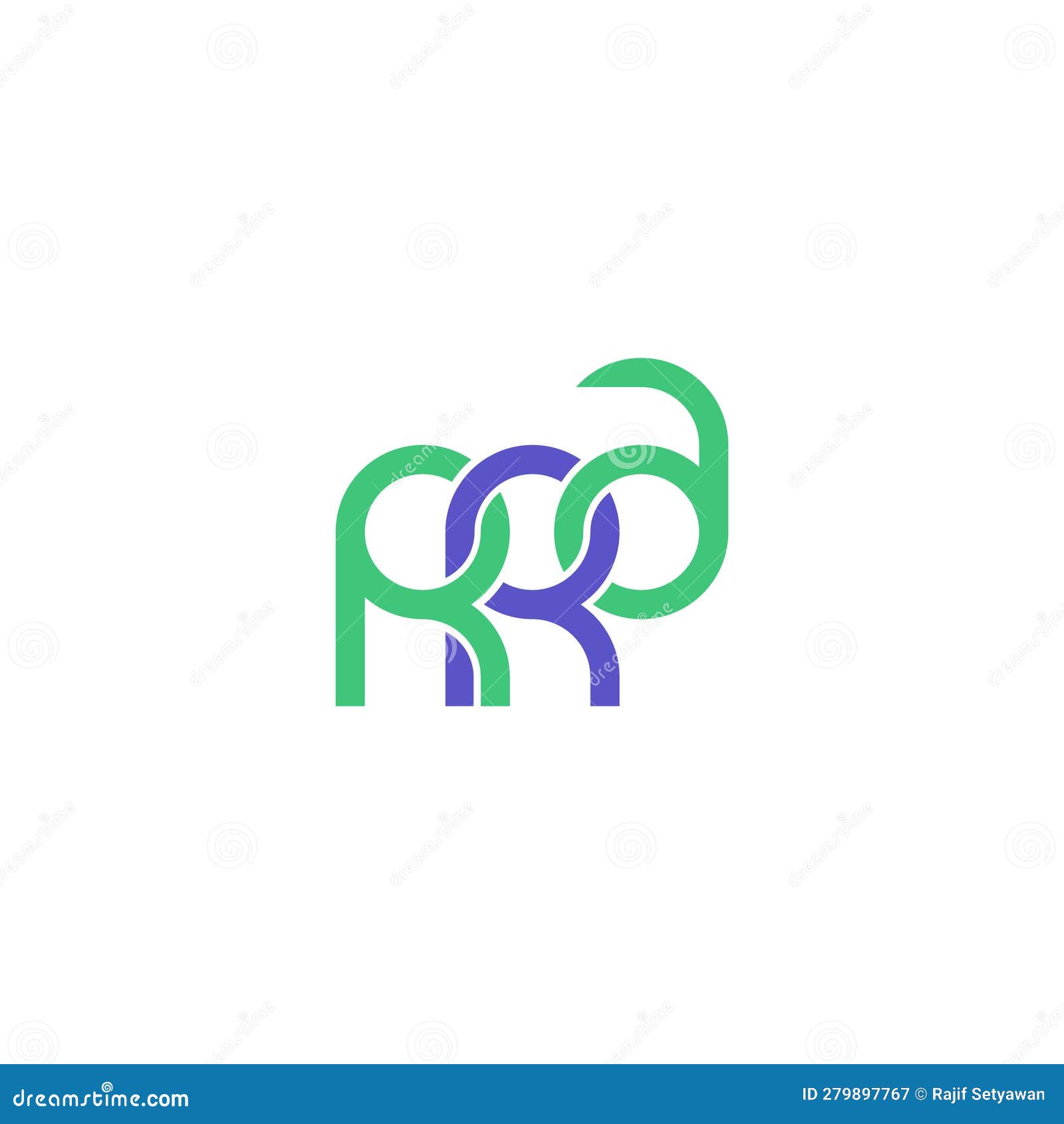Linked Letters RRA Monogram Logo Design Stock Vector - Illustration of ...